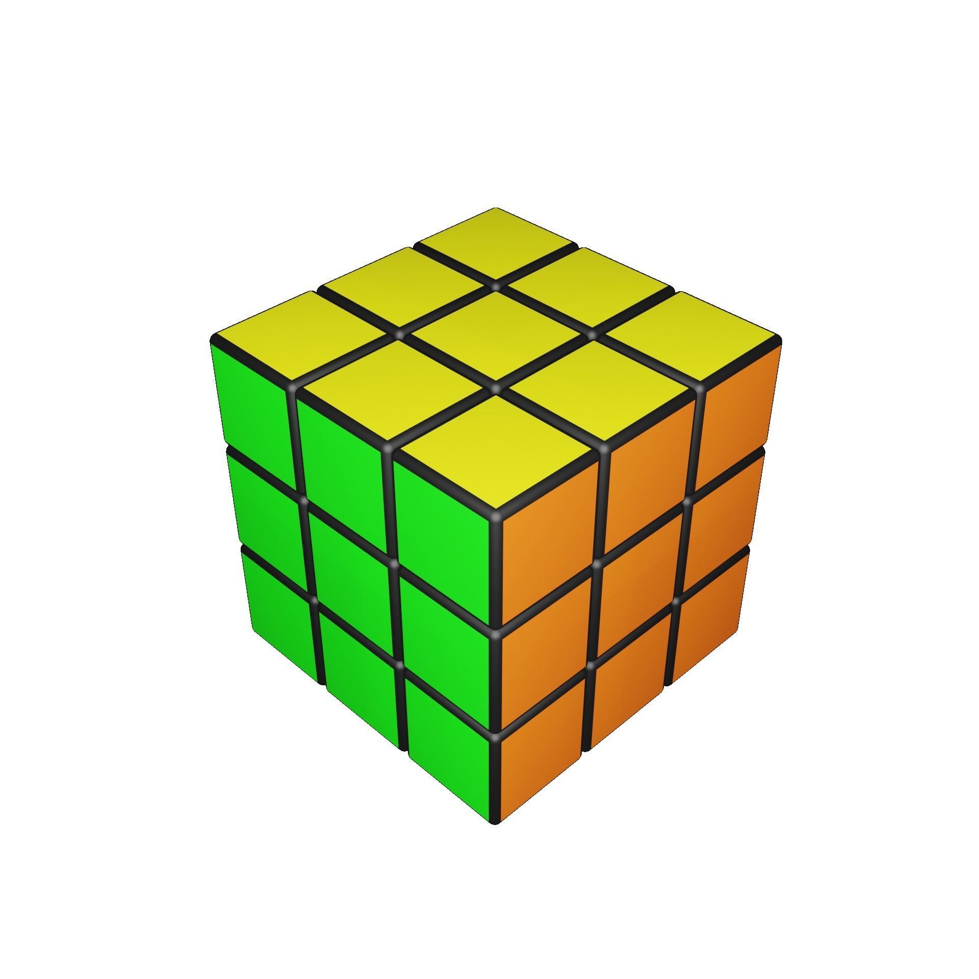 3D model 3x3x3 Rubiks Cube VR / AR / low-poly | CGTrader
