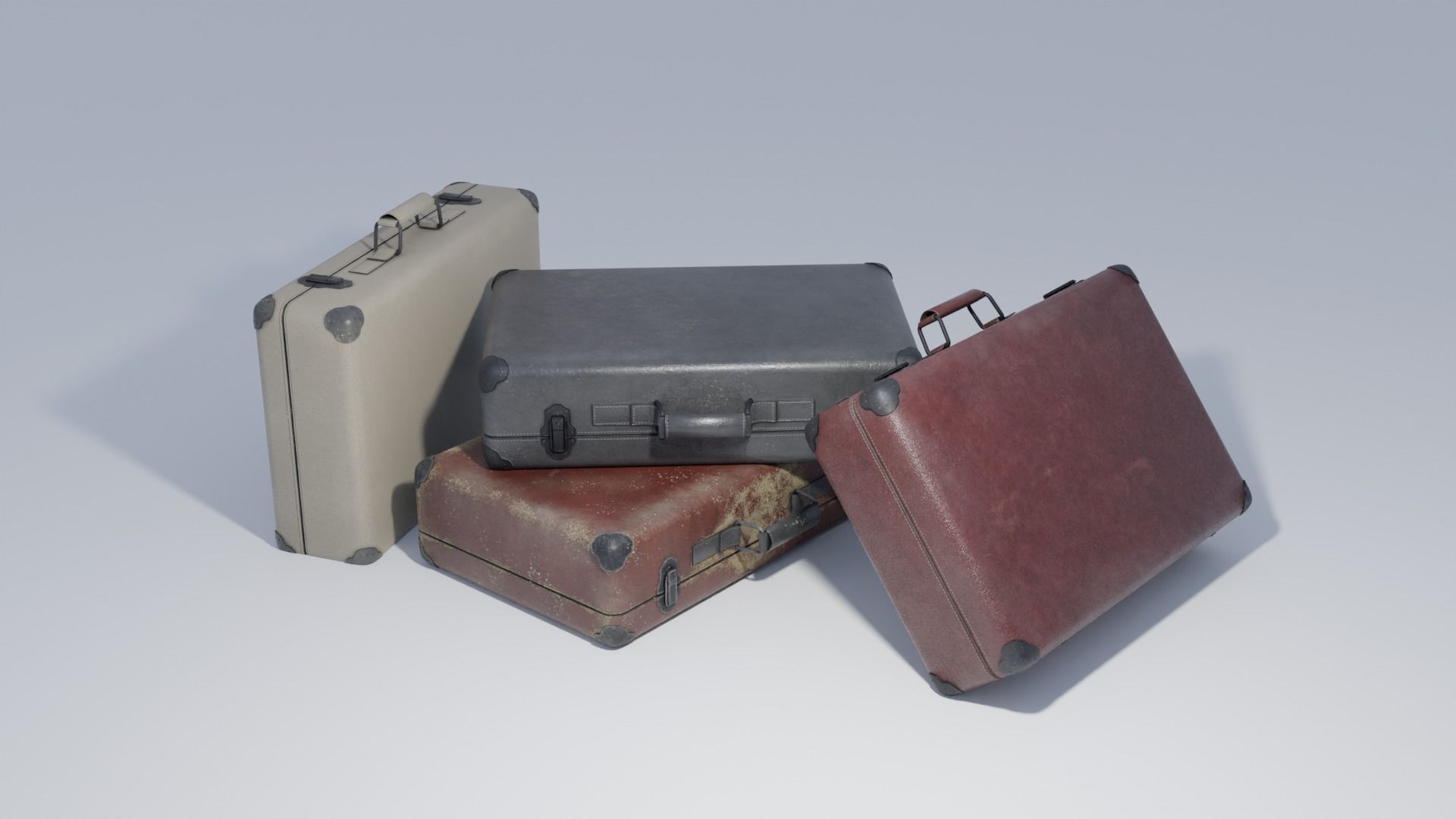 3D model Travel Suitcase with multiple 4K and 2K Textures VR / AR / low ...