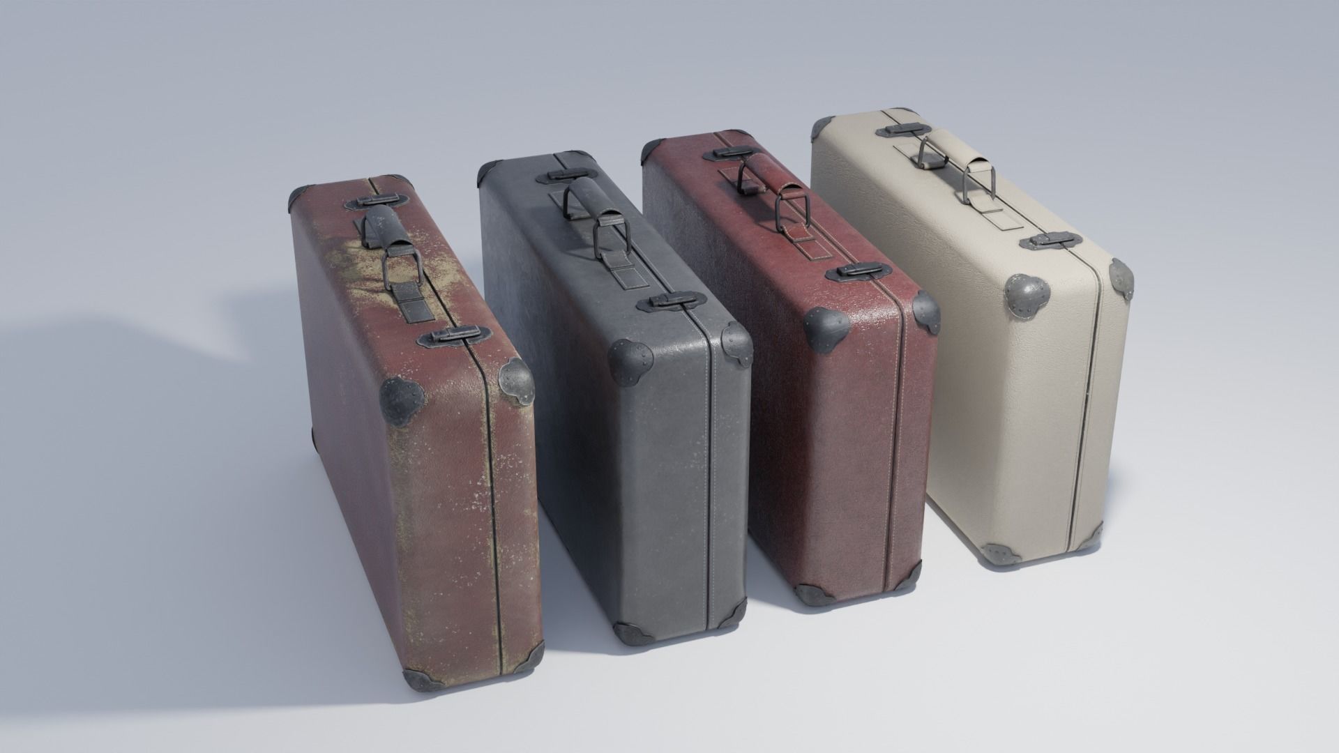 3D model Travel Suitcase with multiple 4K and 2K Textures VR / AR / low ...