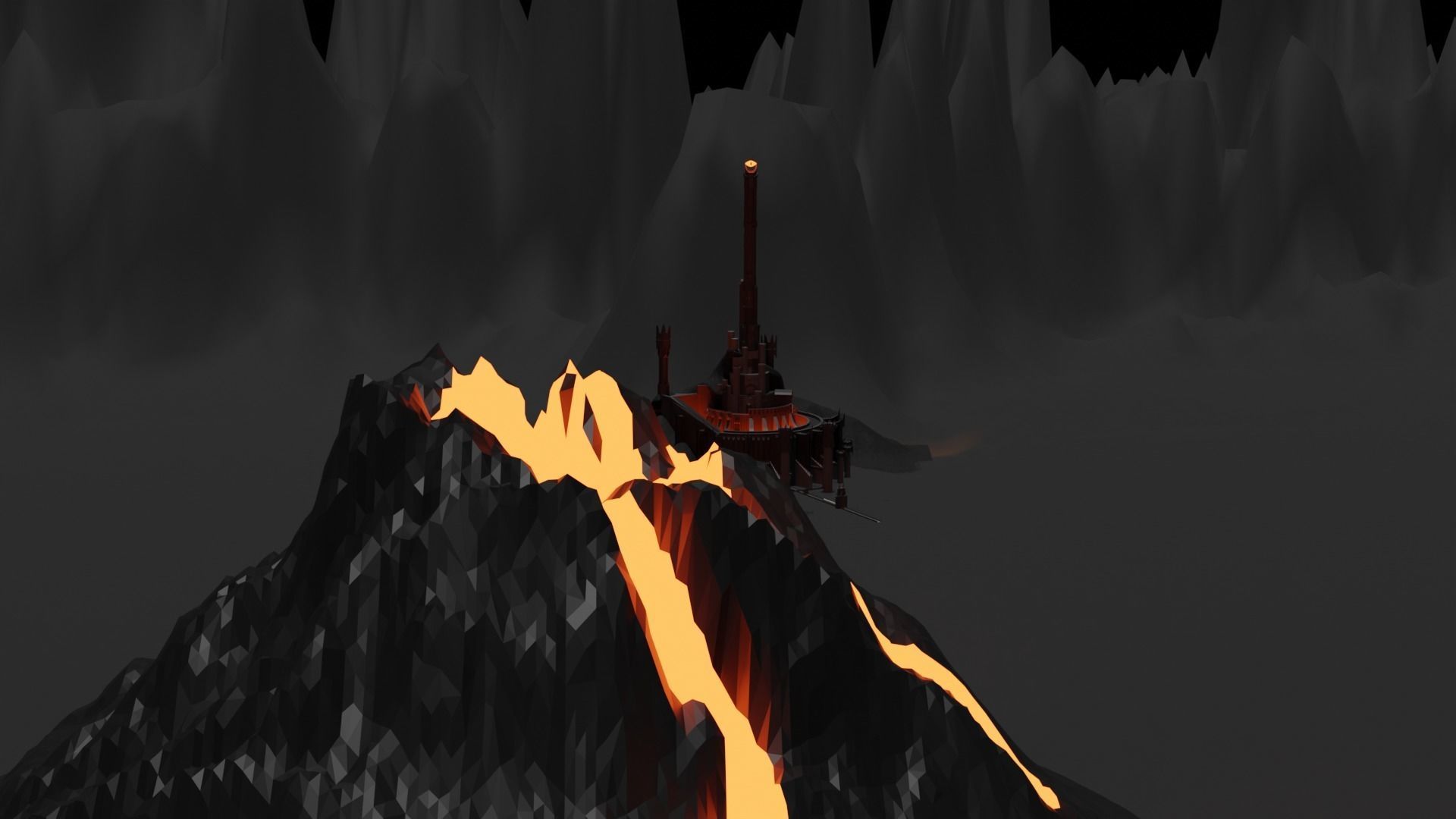 3D model Mordor Lord Of The Rings Height Map VR / AR / low-poly | CGTrader