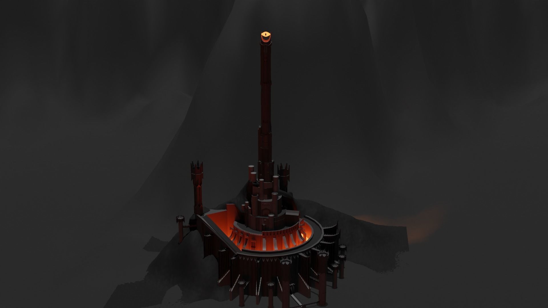 3D model Mordor Lord Of The Rings Height Map VR / AR / low-poly | CGTrader