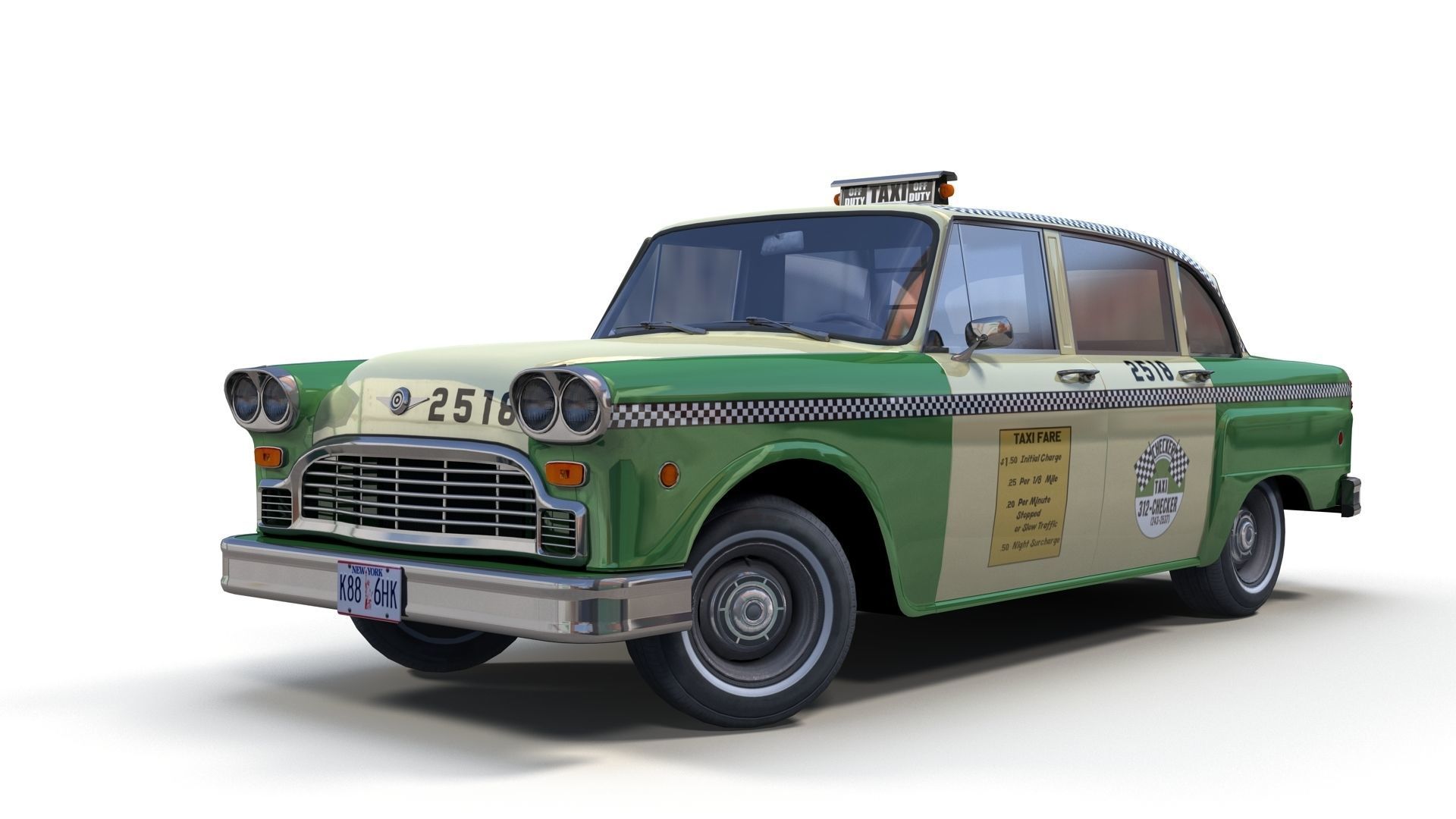 3D model Vintage chicago taxi VR / AR / low-poly | CGTrader