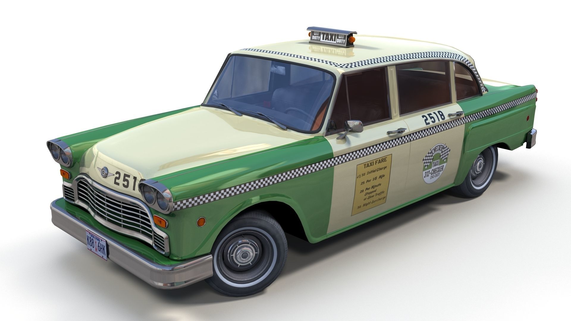 3D model Vintage chicago taxi VR / AR / low-poly | CGTrader