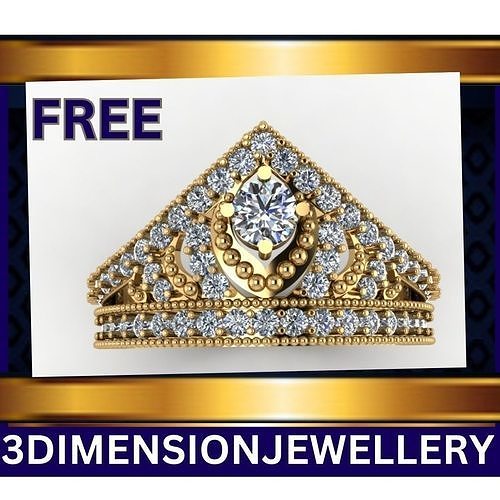 DIAMONG GOLD RING CG-5 free 3D model 3D printable | CGTrader