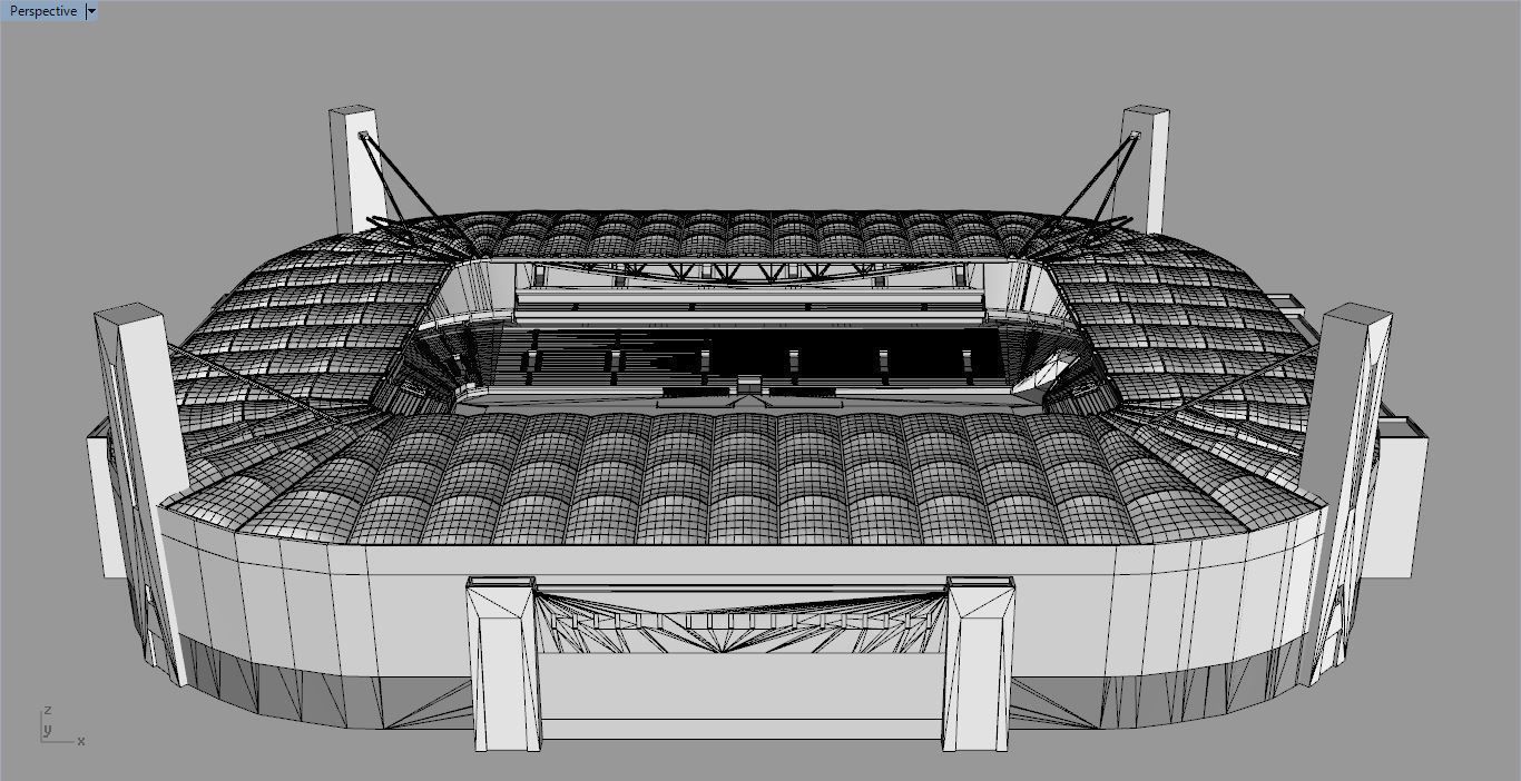 3D model Agia Sophia Stadium AEK FC VR / AR / low-poly | CGTrader