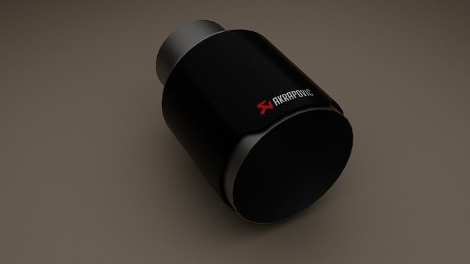 3D model Akrapovic solo exhaust tip For Eevee and Cycles VR / AR / low ...