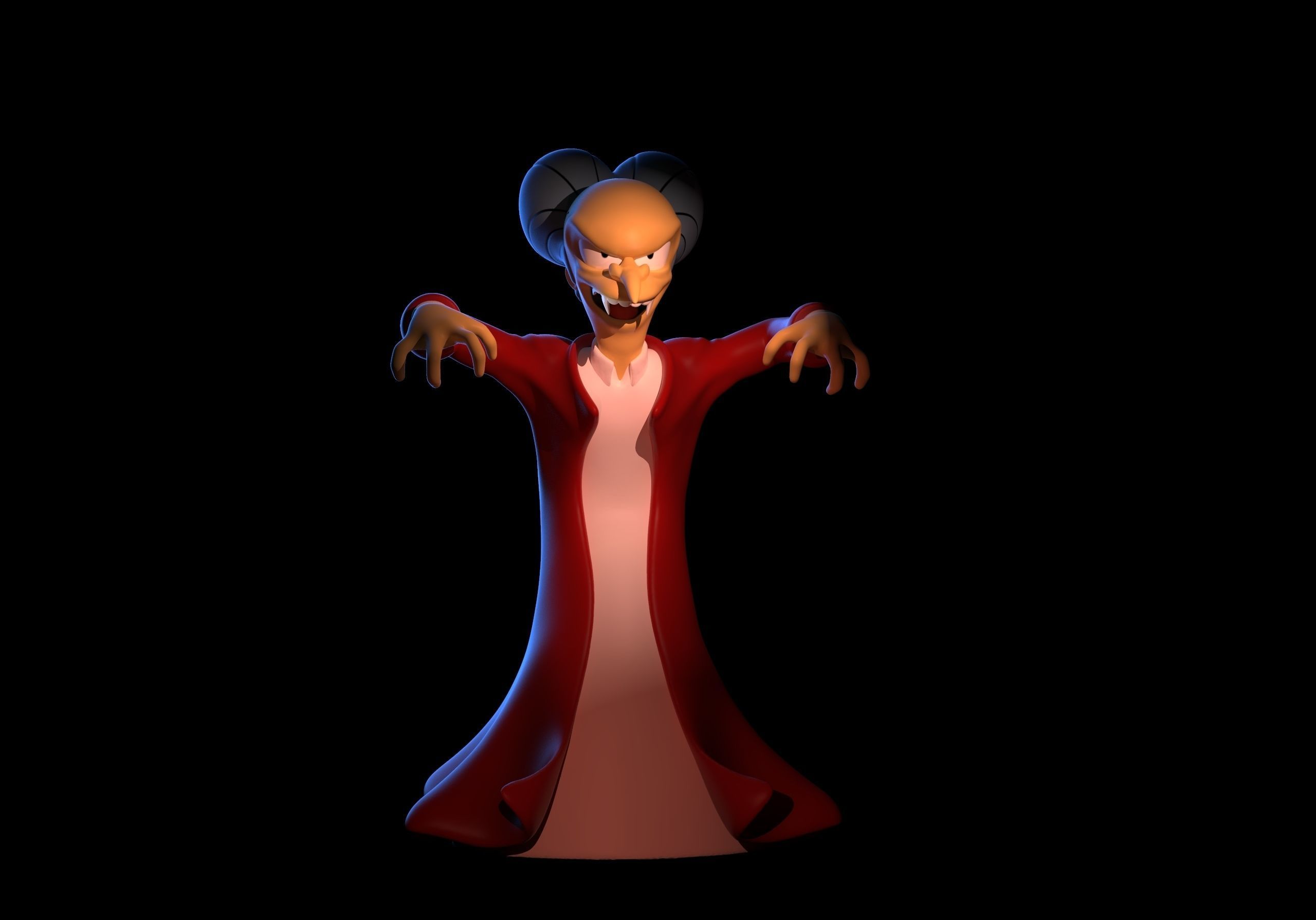 Mr Burns Dracula The Simpsons 3D model 3D printable | CGTrader
