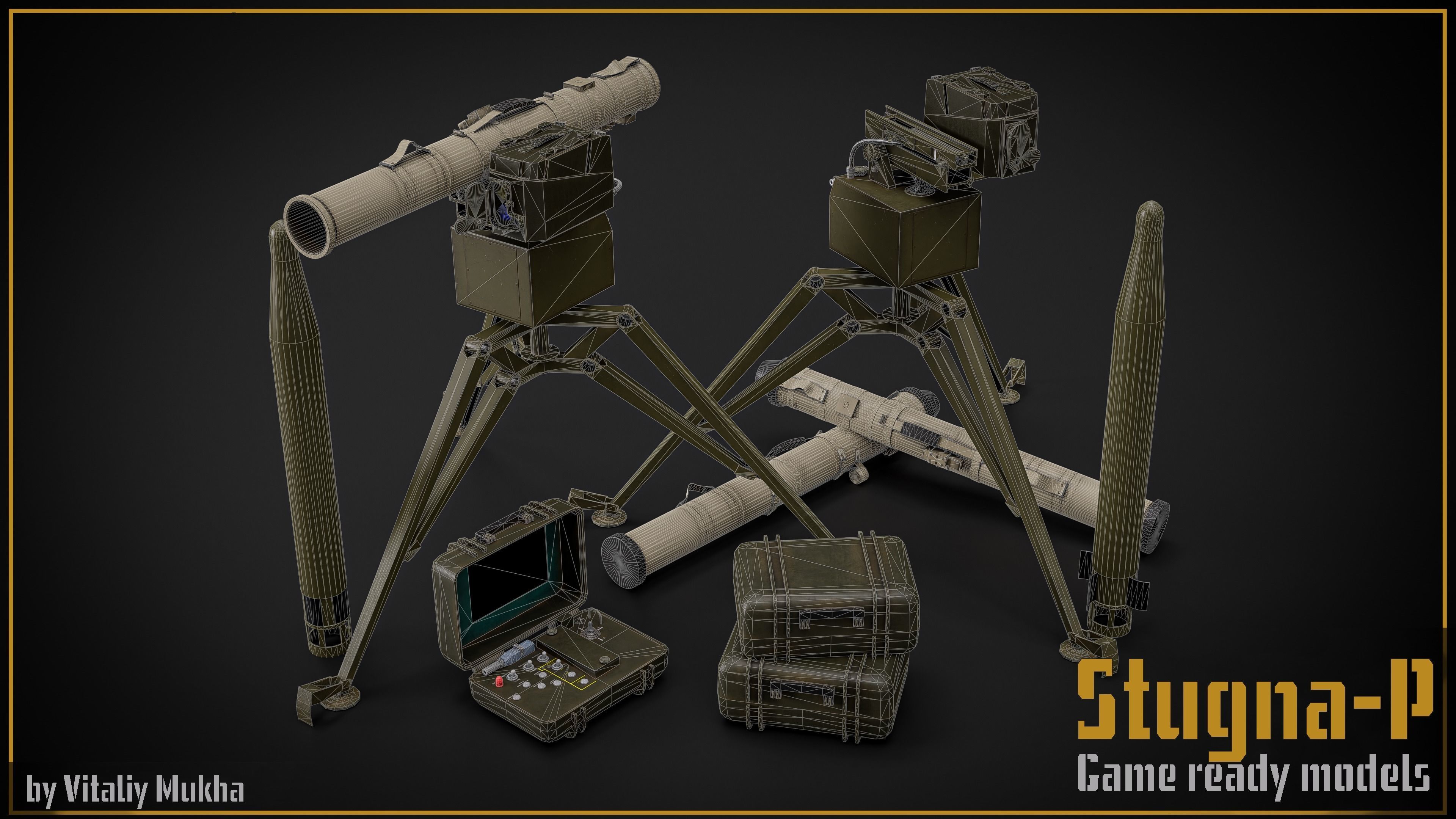 3D model Stugna-P Ukraine anti-tank guided missile system gameready VR ...