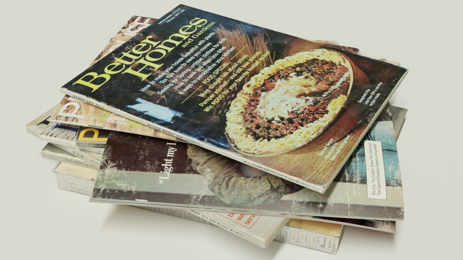 Stack of Grandma and Grandpas Magazines 3D model | CGTrader