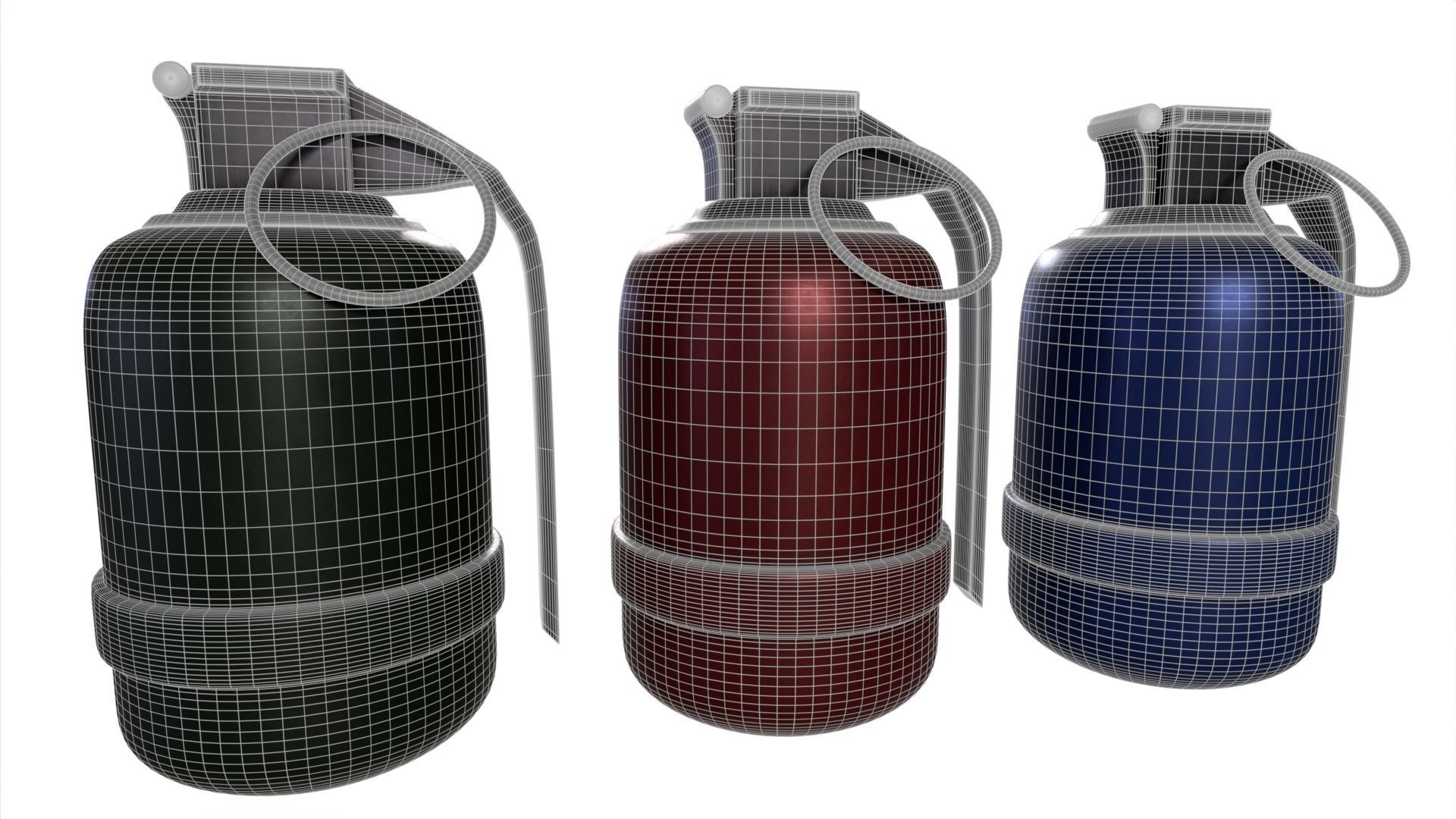 3D model Grenade fire extinguisher VR / AR / low-poly | CGTrader