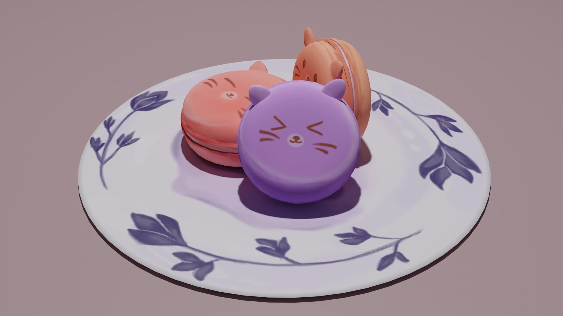 3D model Macaroon Pastry VR / AR / low-poly | CGTrader