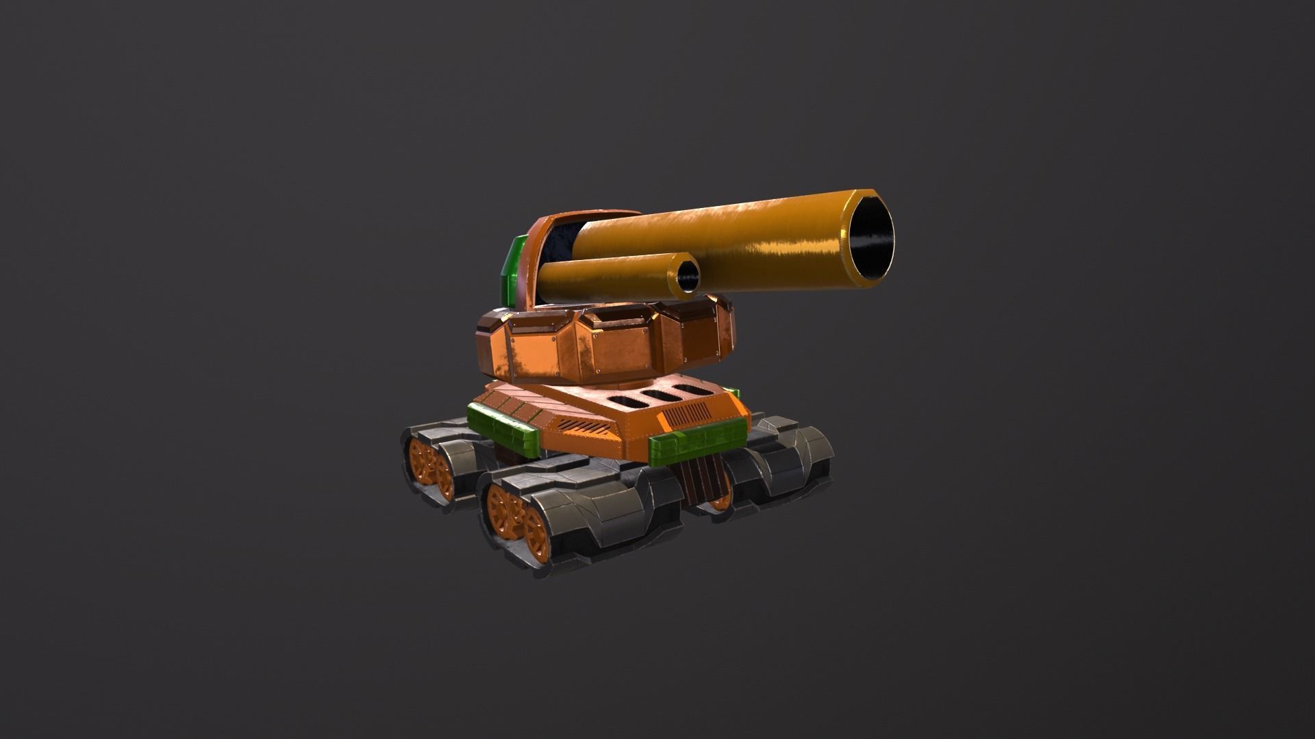 Tank Battle Cartoon High-Poly - Turret Ricochet 3D model animated ...