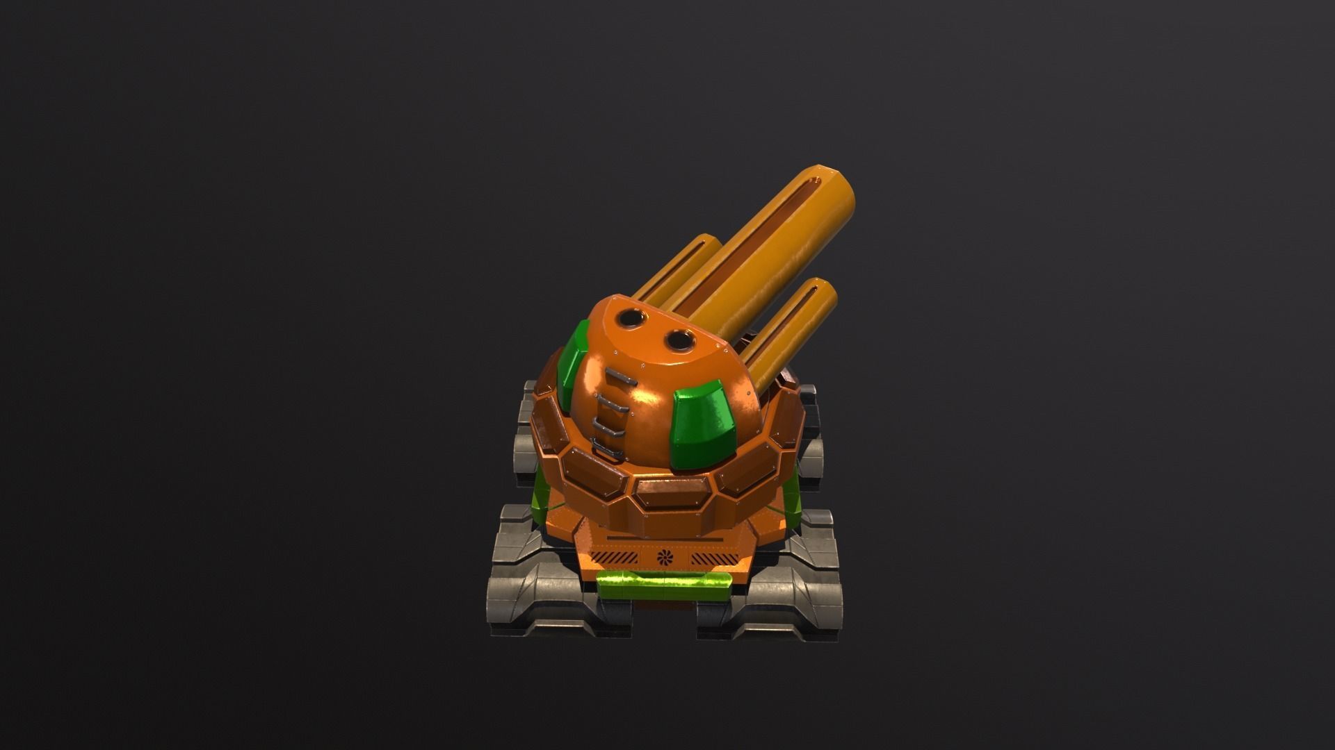 Tank Battle Cartoon High-Poly - Turret Ricochet 3D model animated ...