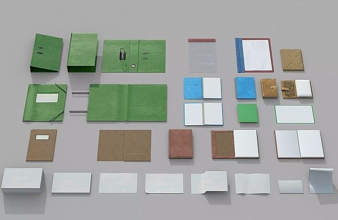 3D model Papper Items Gameready VR / AR / low-poly | CGTrader