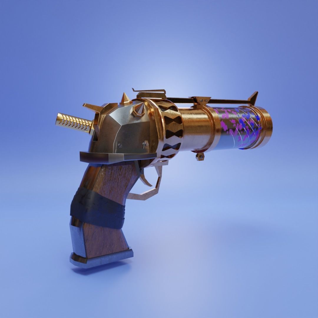 Jinx Pistol free VR / AR / low-poly 3D model | CGTrader