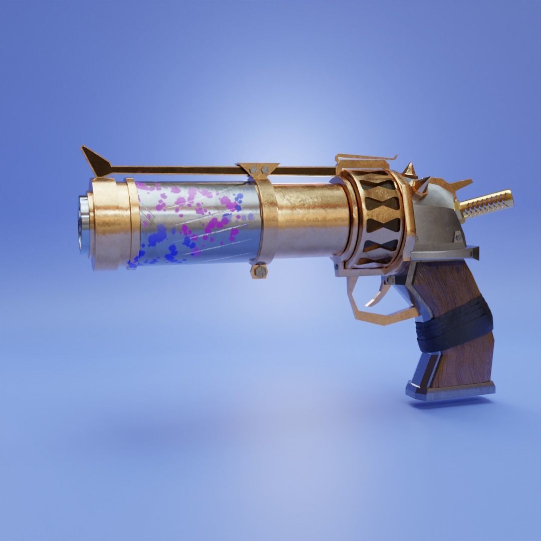 Jinx Pistol free VR / AR / low-poly 3D model | CGTrader