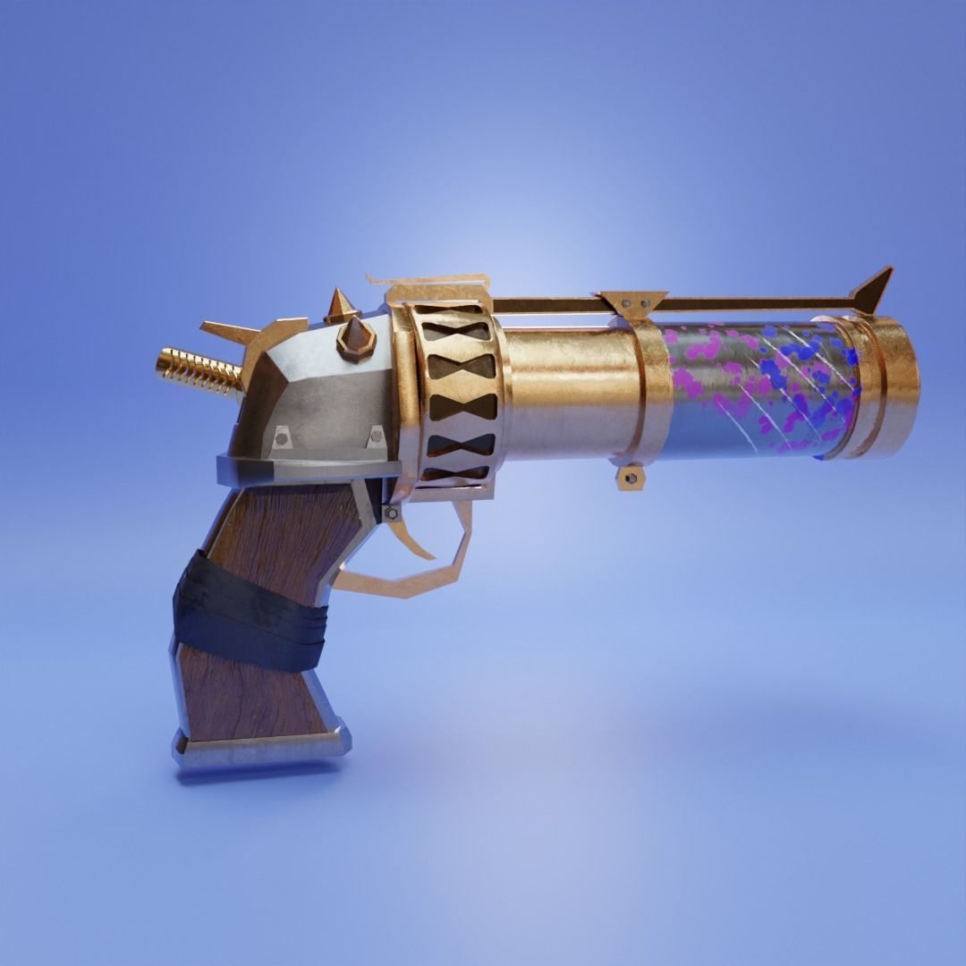 Jinx Pistol free VR / AR / low-poly 3D model | CGTrader