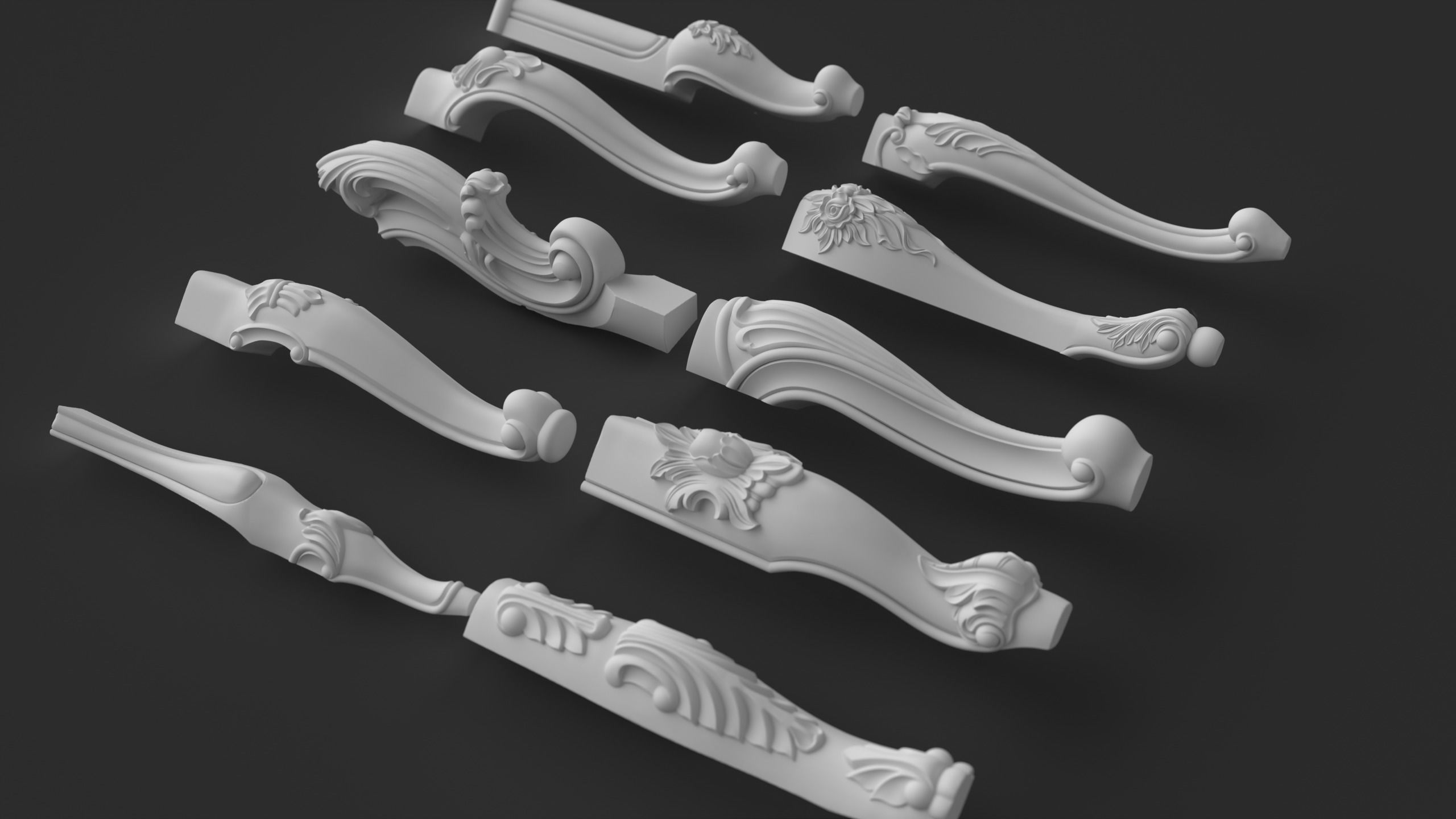 CNC table legs collection 11 3D model 3D printable | CGTrader