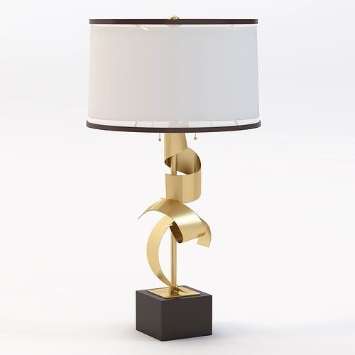 Brass Curls Table Lamp 3D model | CGTrader
