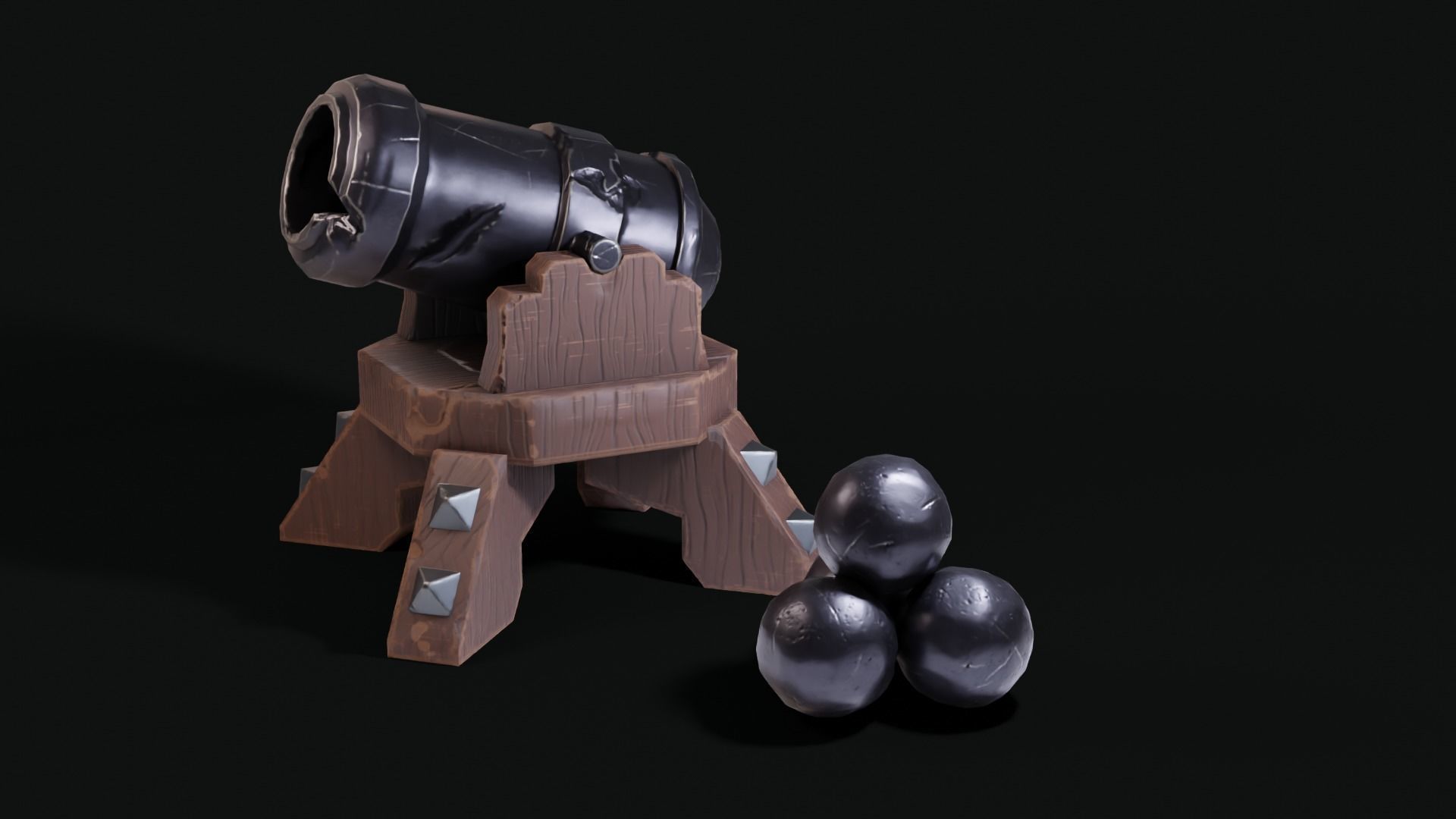 3D model Stylized Cannon VR / AR / low-poly | CGTrader
