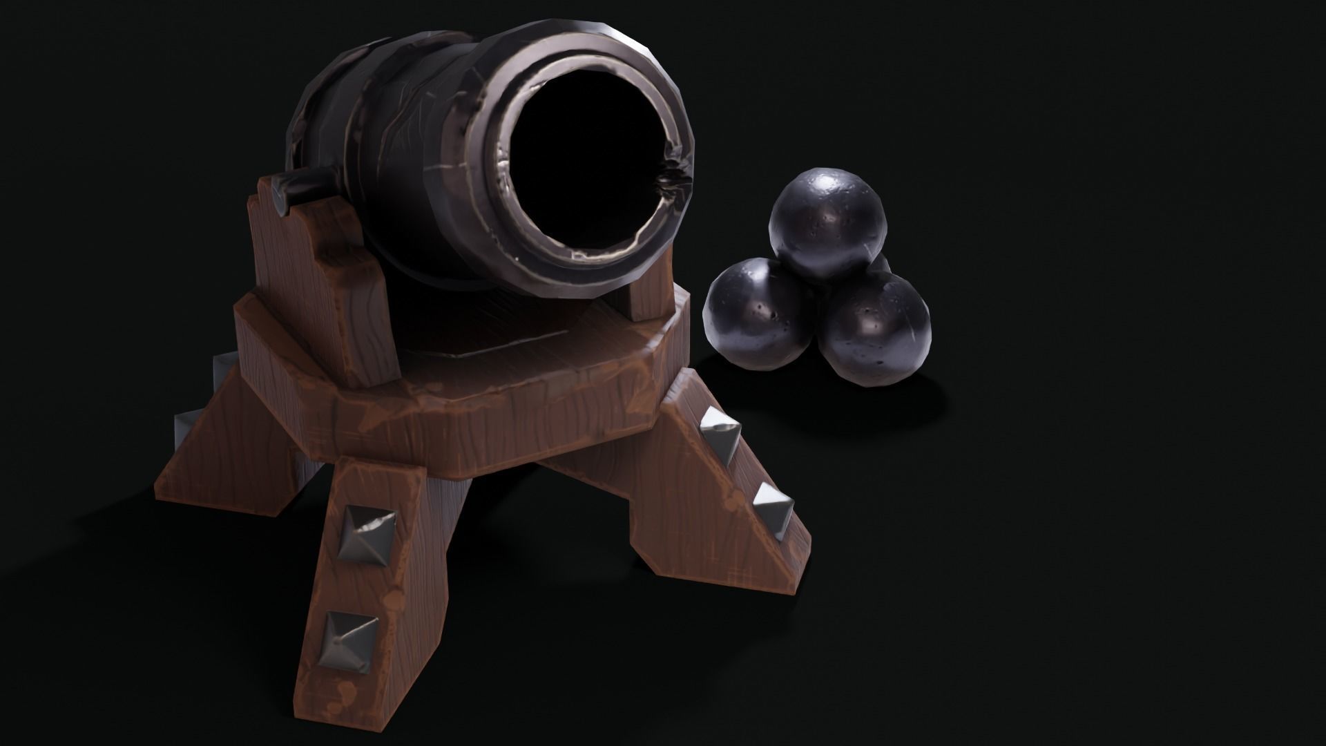 3D model Stylized Cannon VR / AR / low-poly | CGTrader
