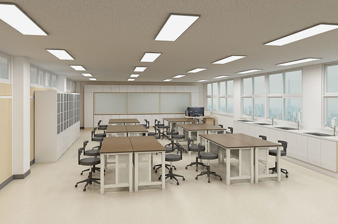 Science Room free 3D model | CGTrader