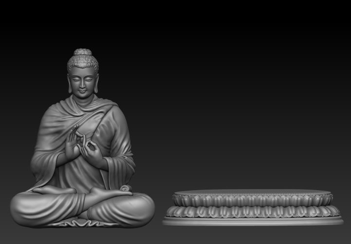 3D model Buddha Dharma Chakra Mudra VR / AR / low-poly | CGTrader