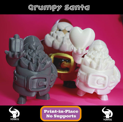 Grumpy Santa free 3D model 3D printable | CGTrader