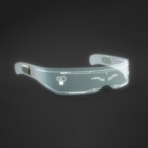 3D model Futuristic Cyberpunk Sci-fi Glasses VR / AR / low-poly | CGTrader