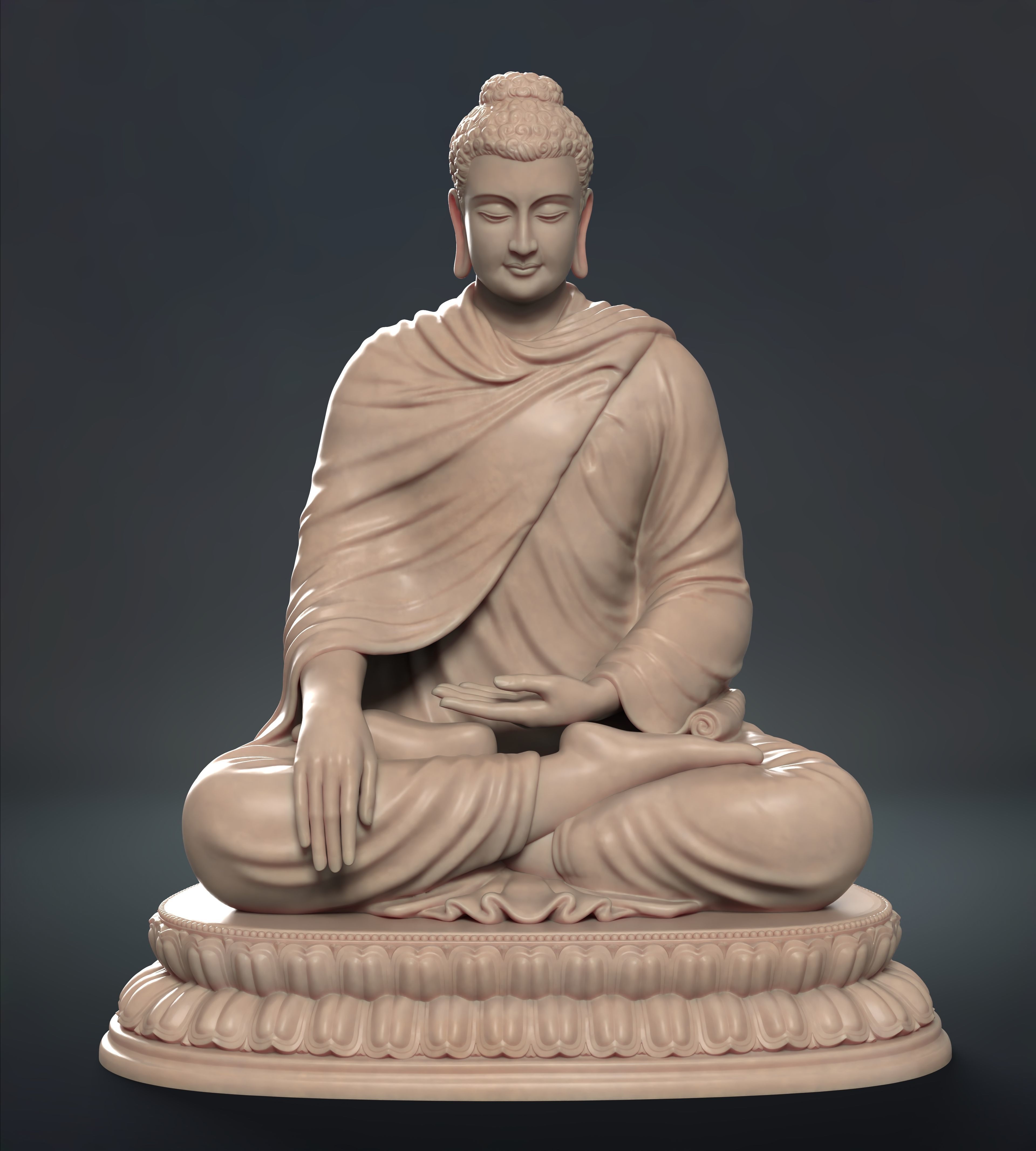 3D model Buddha Bhumisparsh Mudra VR / AR / low-poly | CGTrader