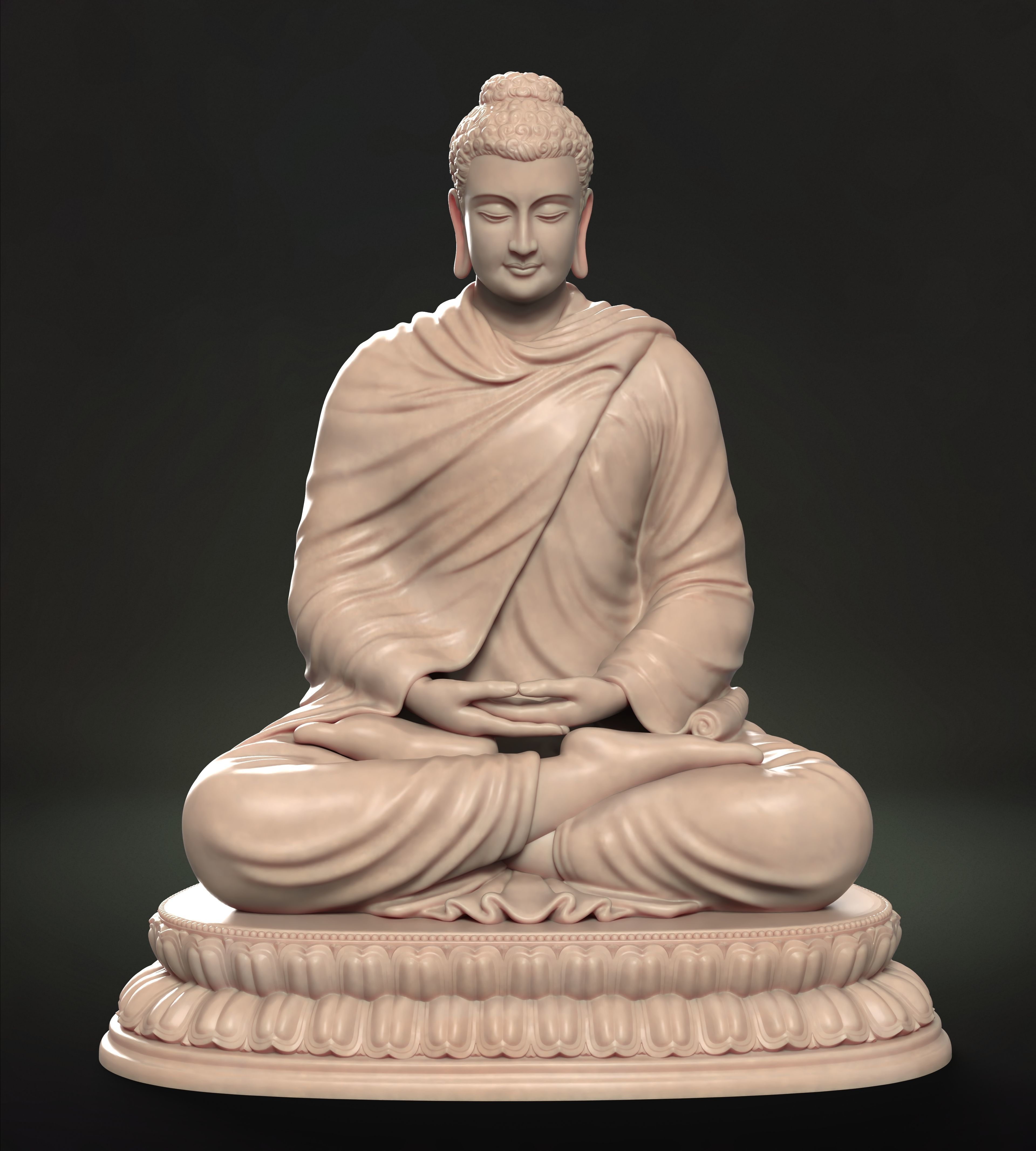 3D model Buddha Dhyana Mudra VR / AR / low-poly | CGTrader