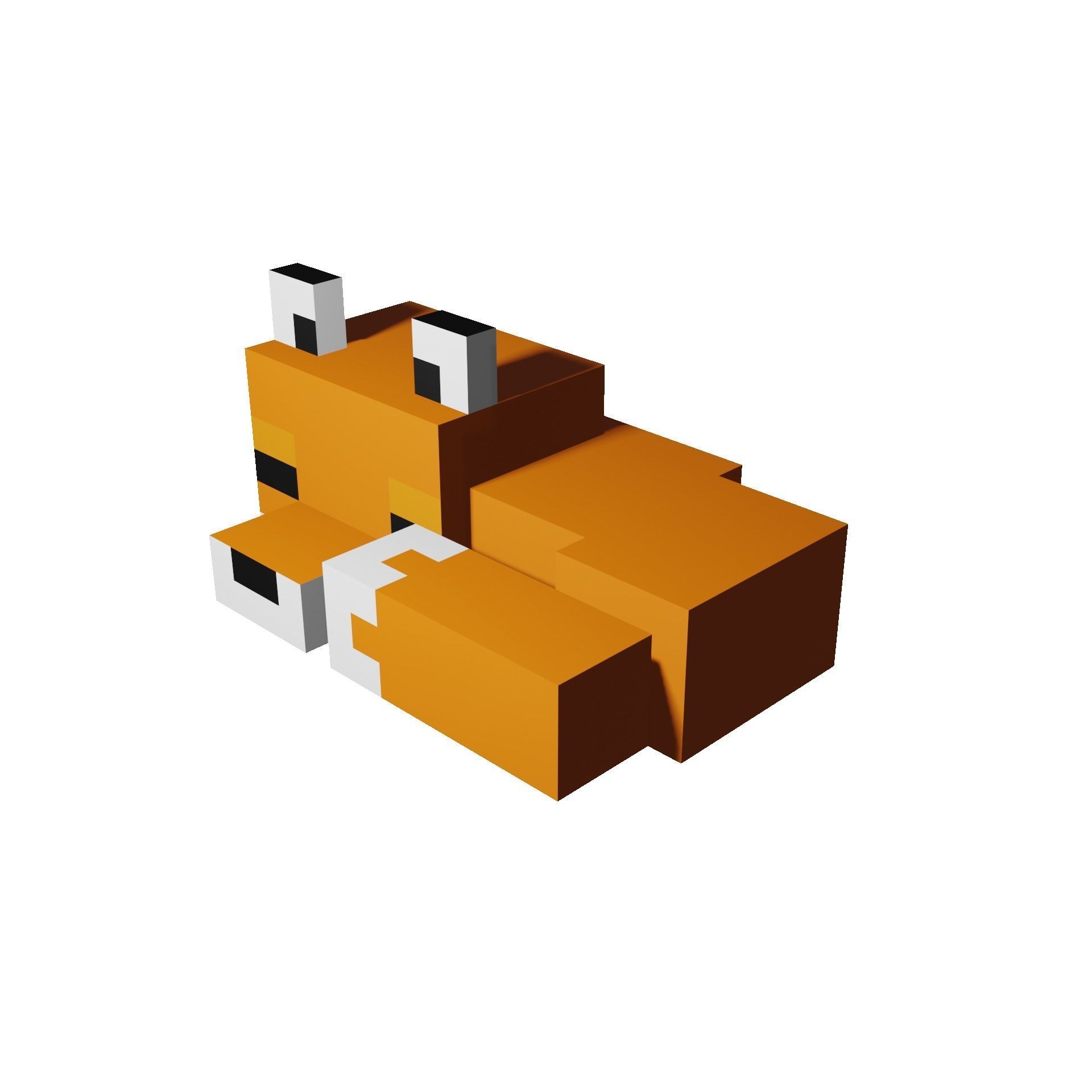3D model Minecraft Sleeping Fox VR / AR / low-poly | CGTrader
