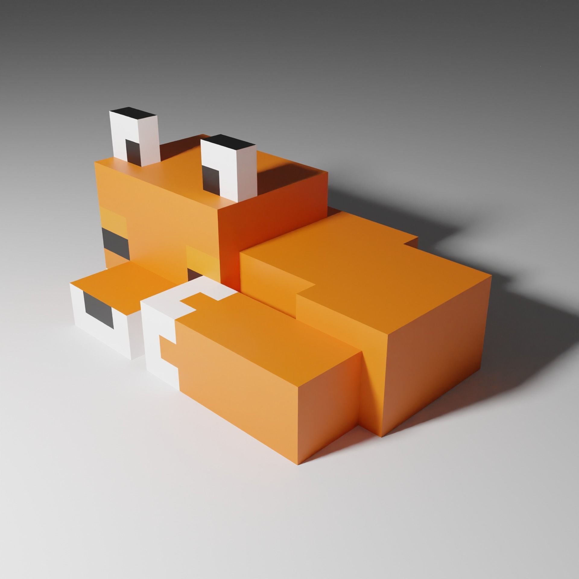 3D model Minecraft Sleeping Fox VR / AR / low-poly | CGTrader