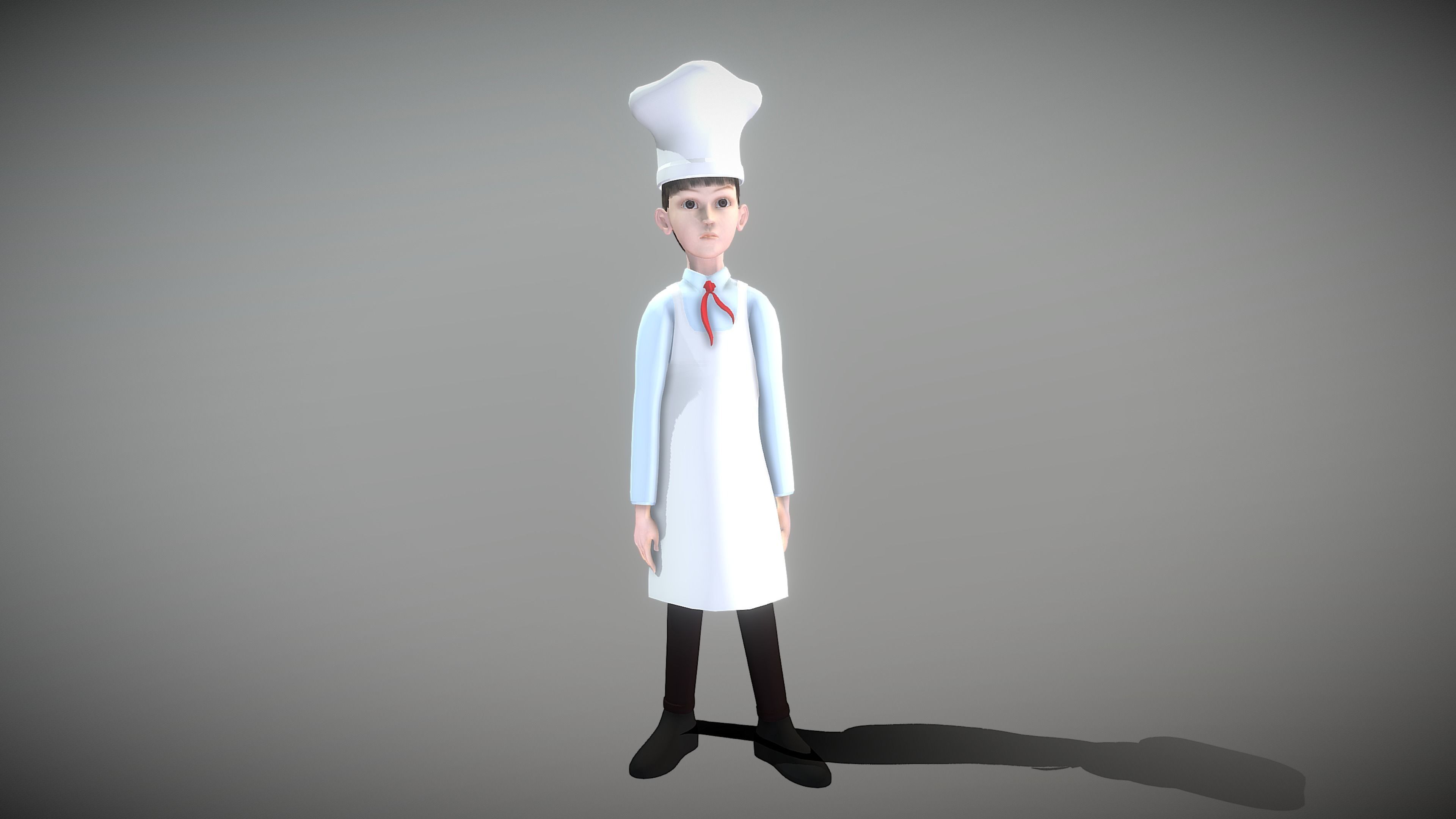 3D model Cartoon Cook VR / AR / low-poly rigged animated | CGTrader
