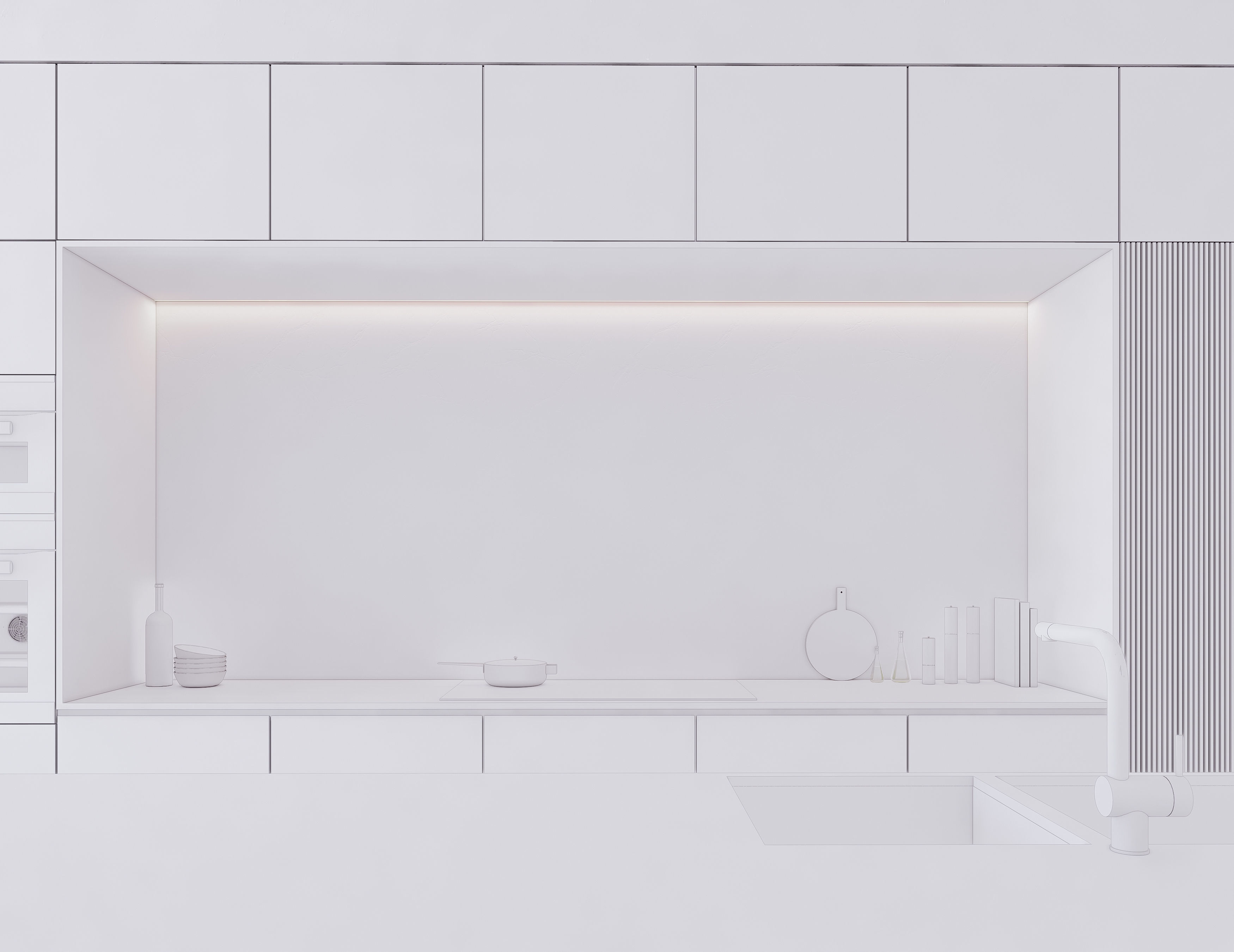 3D model Modern Kitchen Created in Revit 14 VR / AR / low-poly | CGTrader