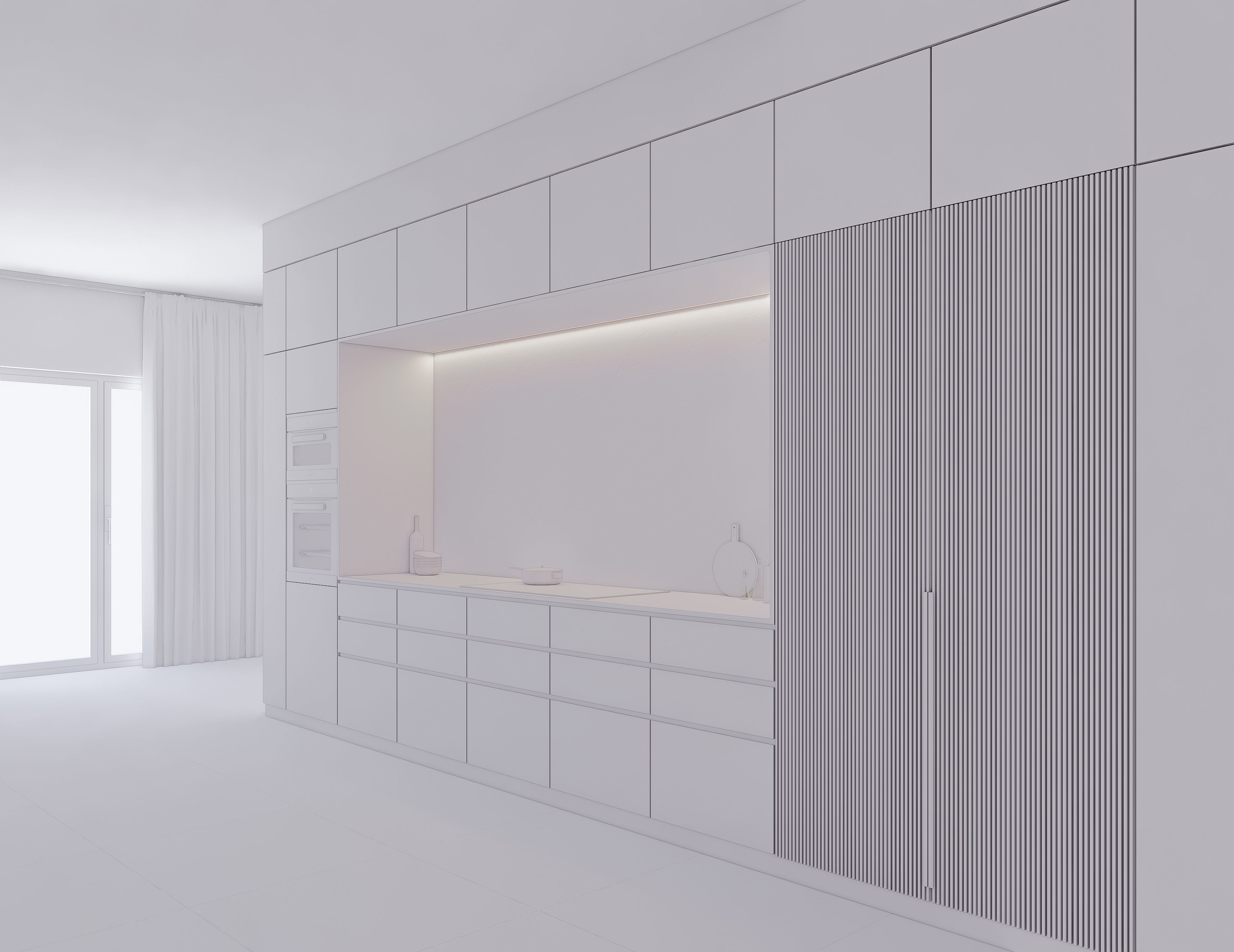 3D model Modern Kitchen Created in Revit 14 VR / AR / low-poly | CGTrader