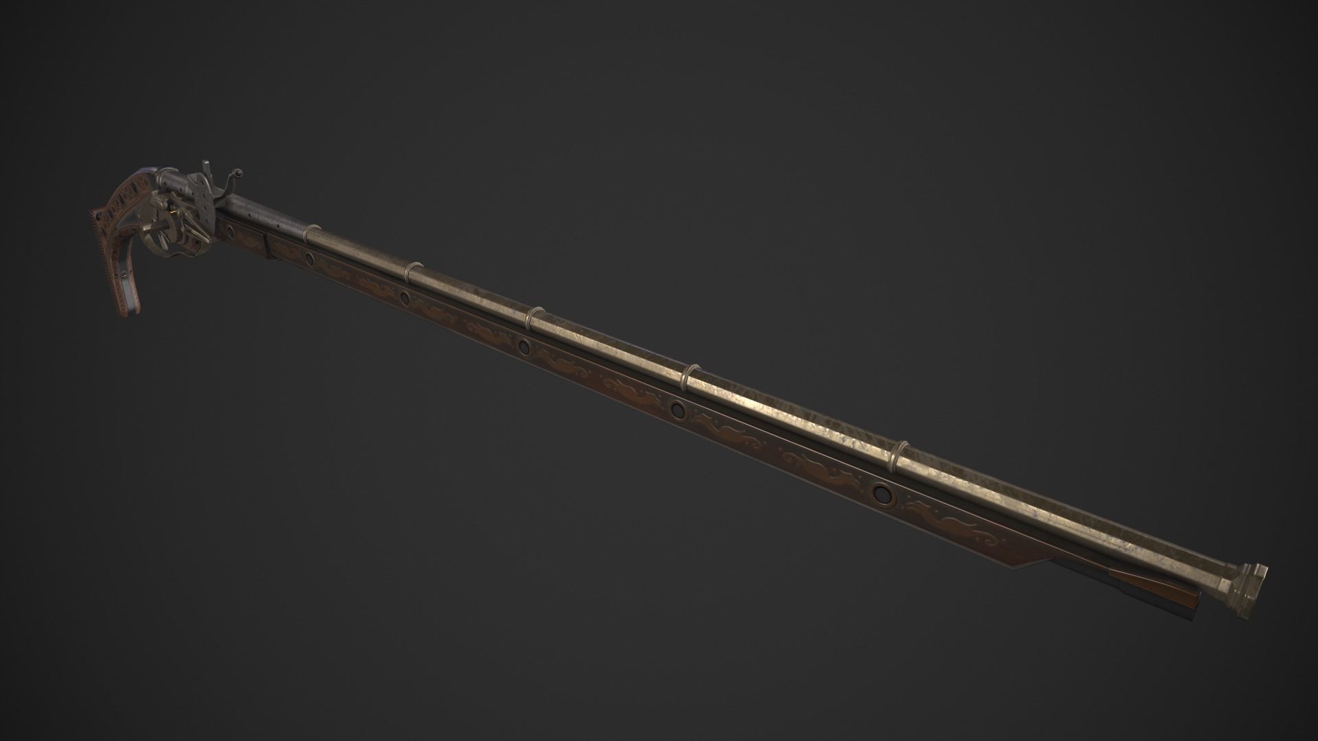 3D model Ornate Musket VR / AR / low-poly | CGTrader