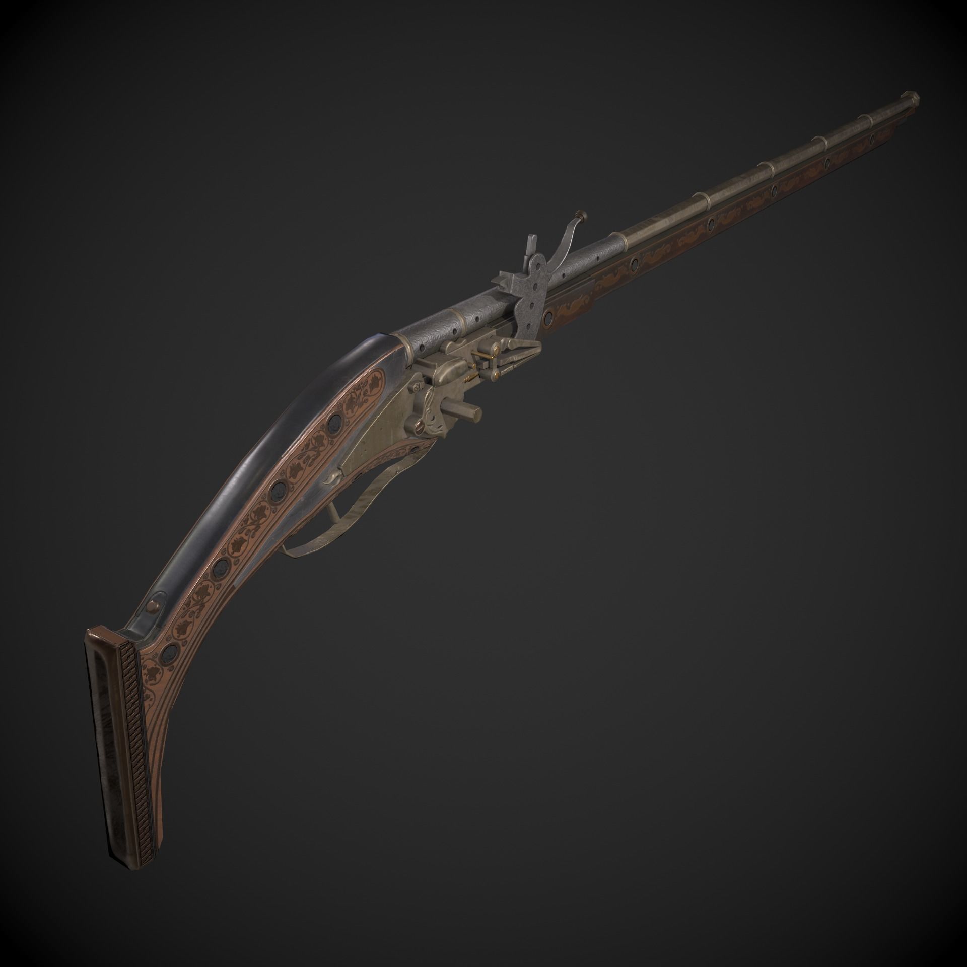 3D model Ornate Musket VR / AR / low-poly | CGTrader