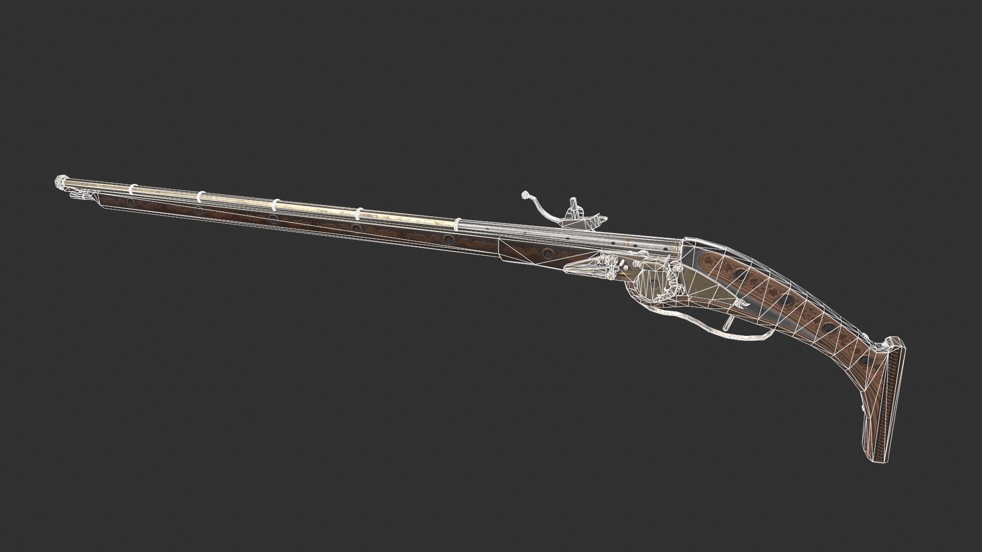 3D model Ornate Musket VR / AR / low-poly | CGTrader