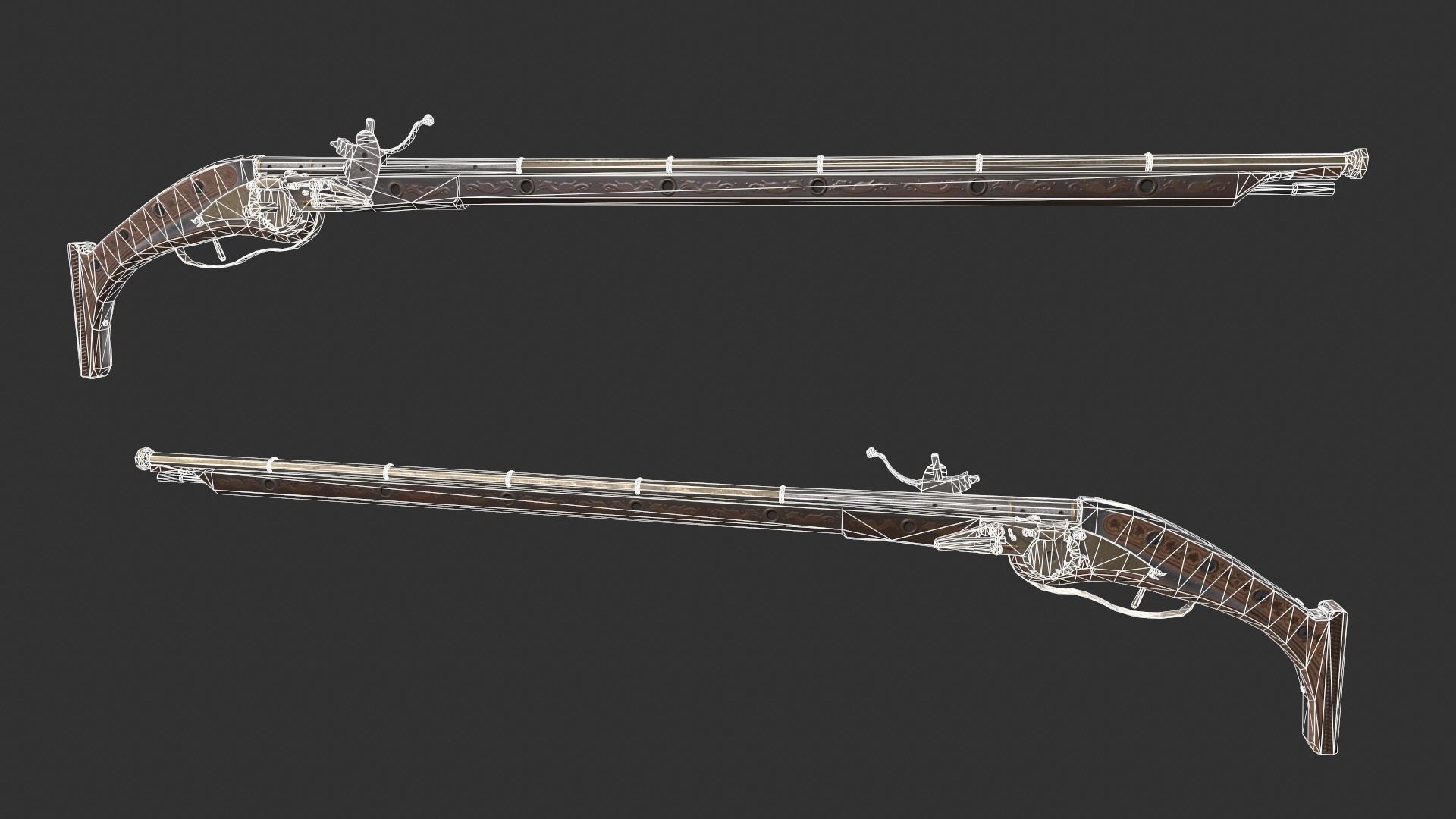 3D model Ornate Musket VR / AR / low-poly | CGTrader