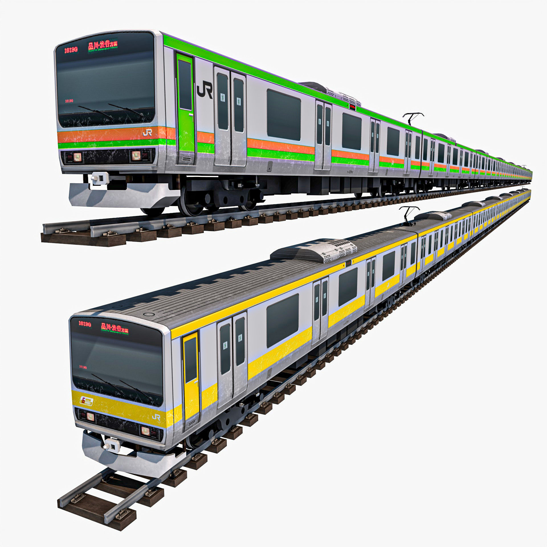 3D model JR East E231 Train Series Tokyu Japan Railway VR / AR / low ...