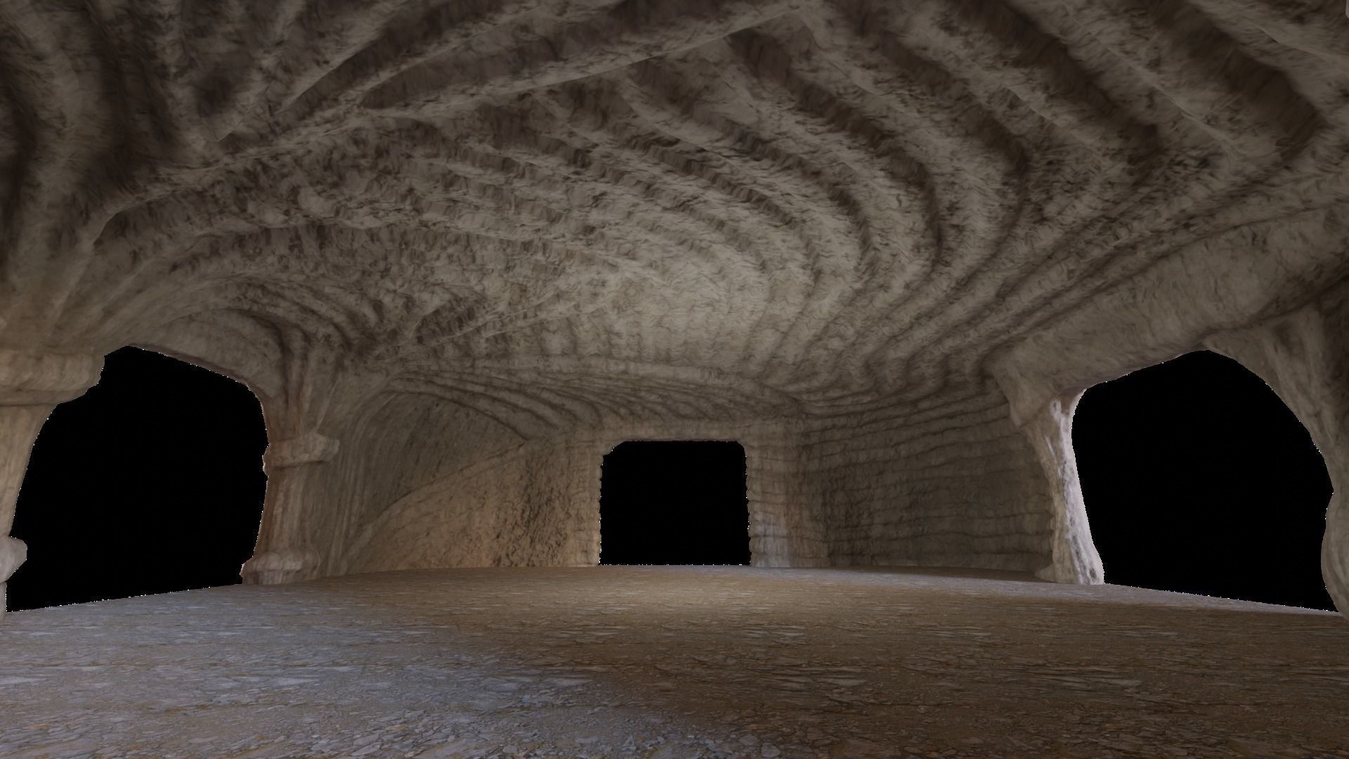 3D model Modular Dungeon Caves - Chambers Corridors 29 Pieces VR / AR ...