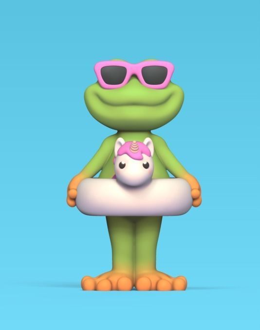 Swimming Frog 3D model 3D printable | CGTrader