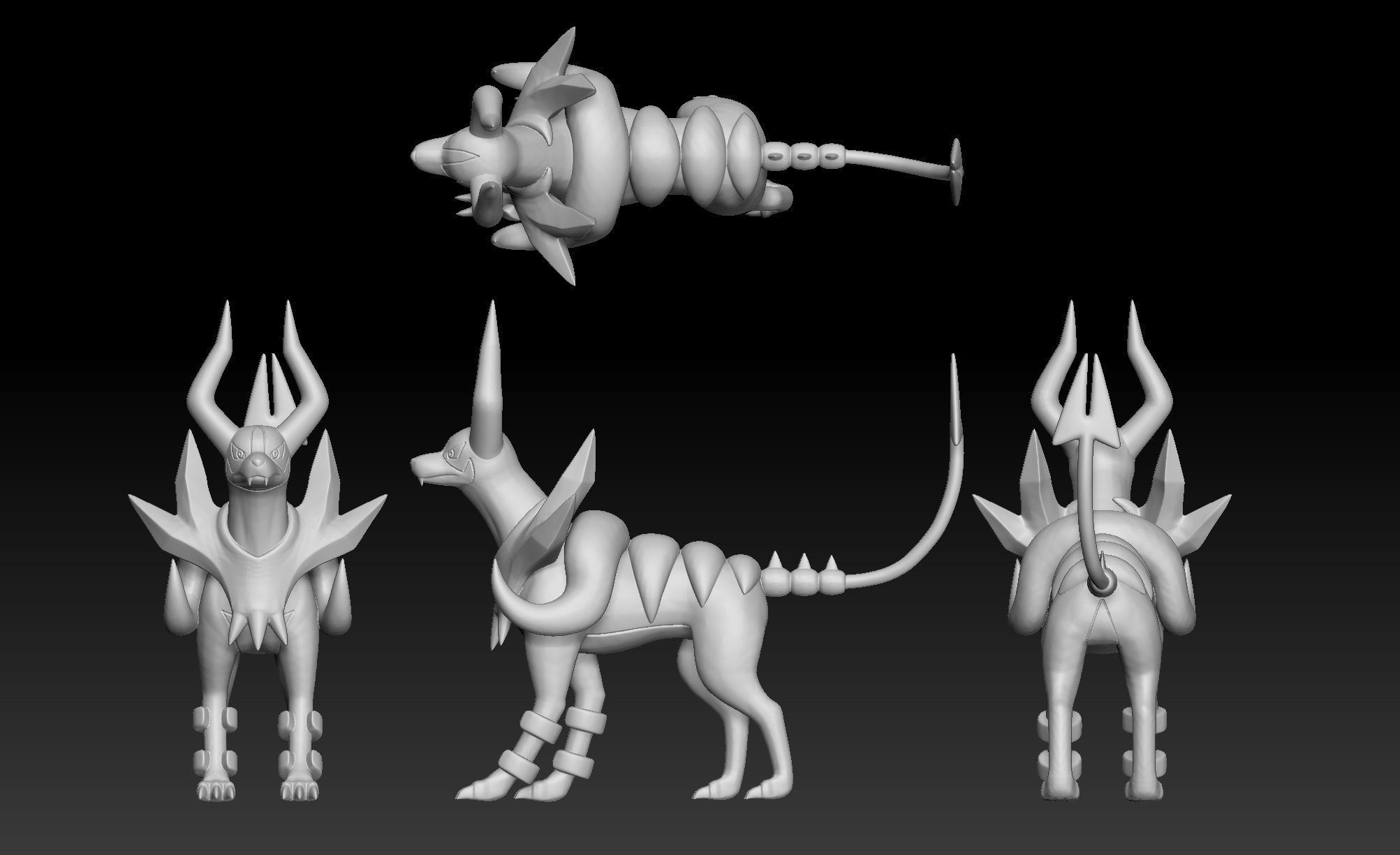 Pokemon Houndour Houndoom Mega Evolution 3D model 3D printable | CGTrader