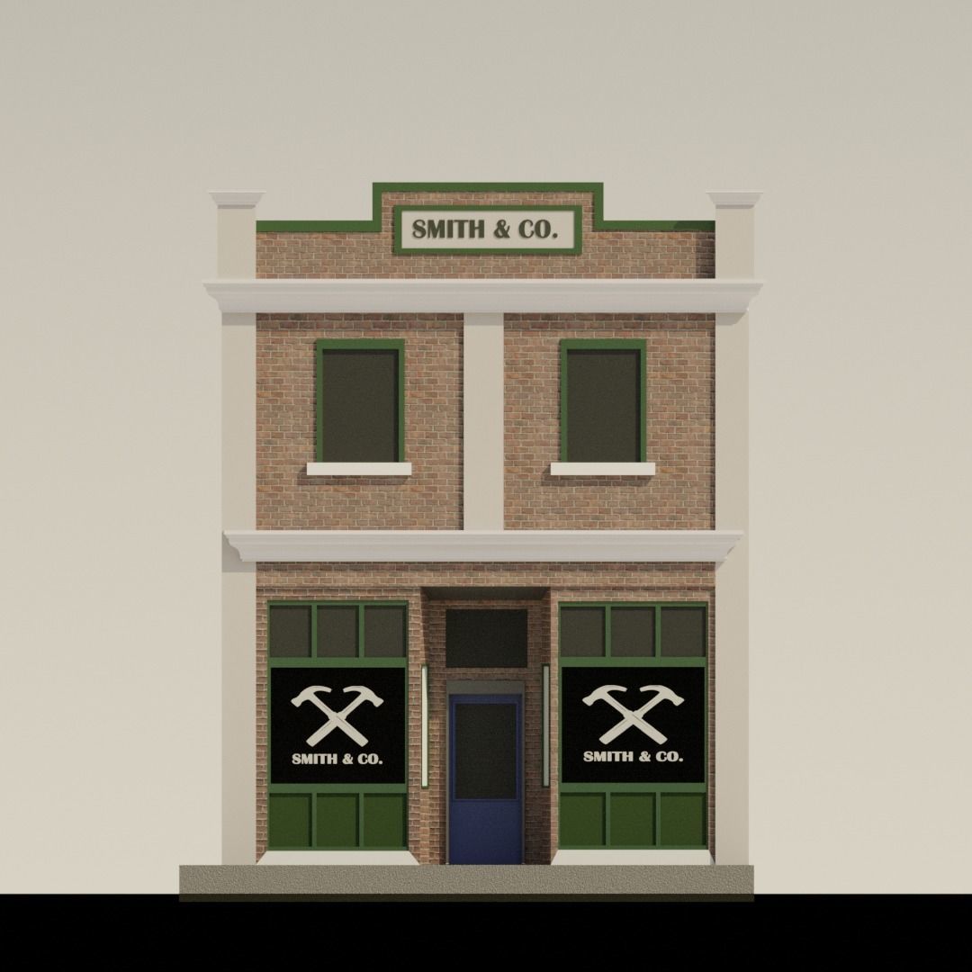 3D model Low-poly Small Town Hardware Store VR / AR / low-poly | CGTrader