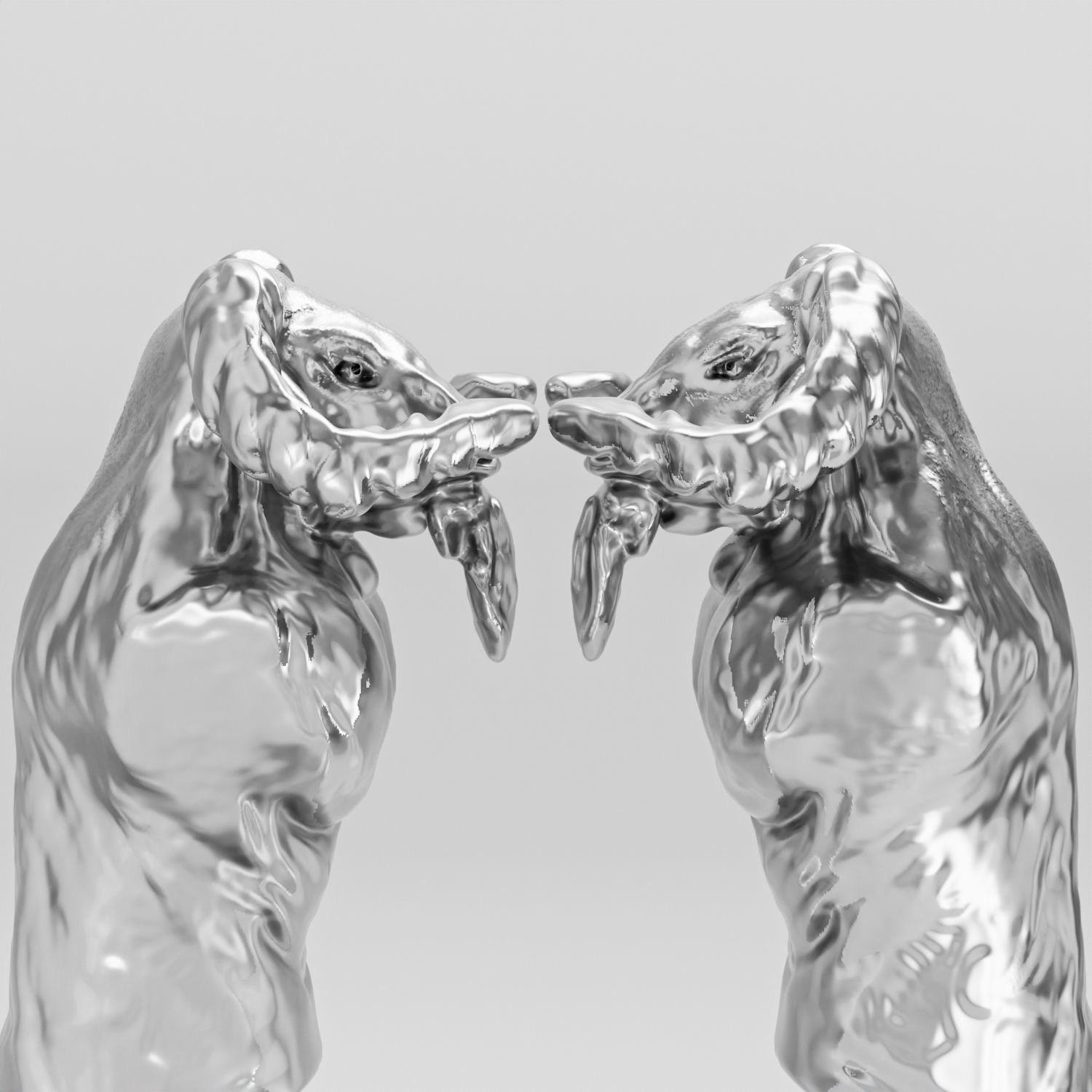 twin minotaur ring 3dprinting STL all sizes free 3D model 3D printable ...