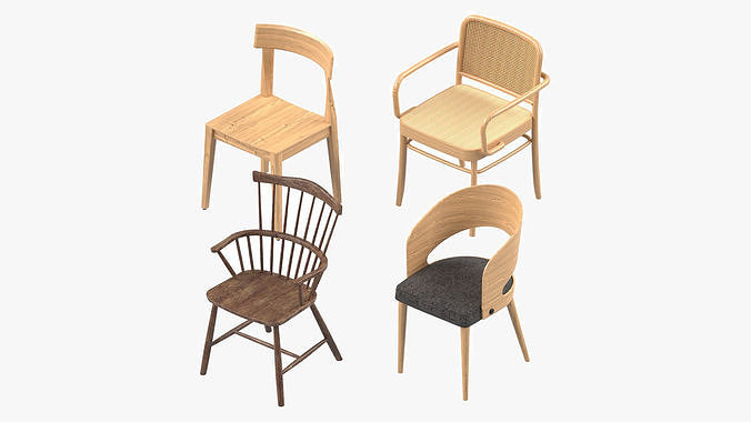 Classic Chairs Set free 3D model | CGTrader