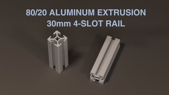 8020 30mm 4-slot extrusion 3D model | CGTrader