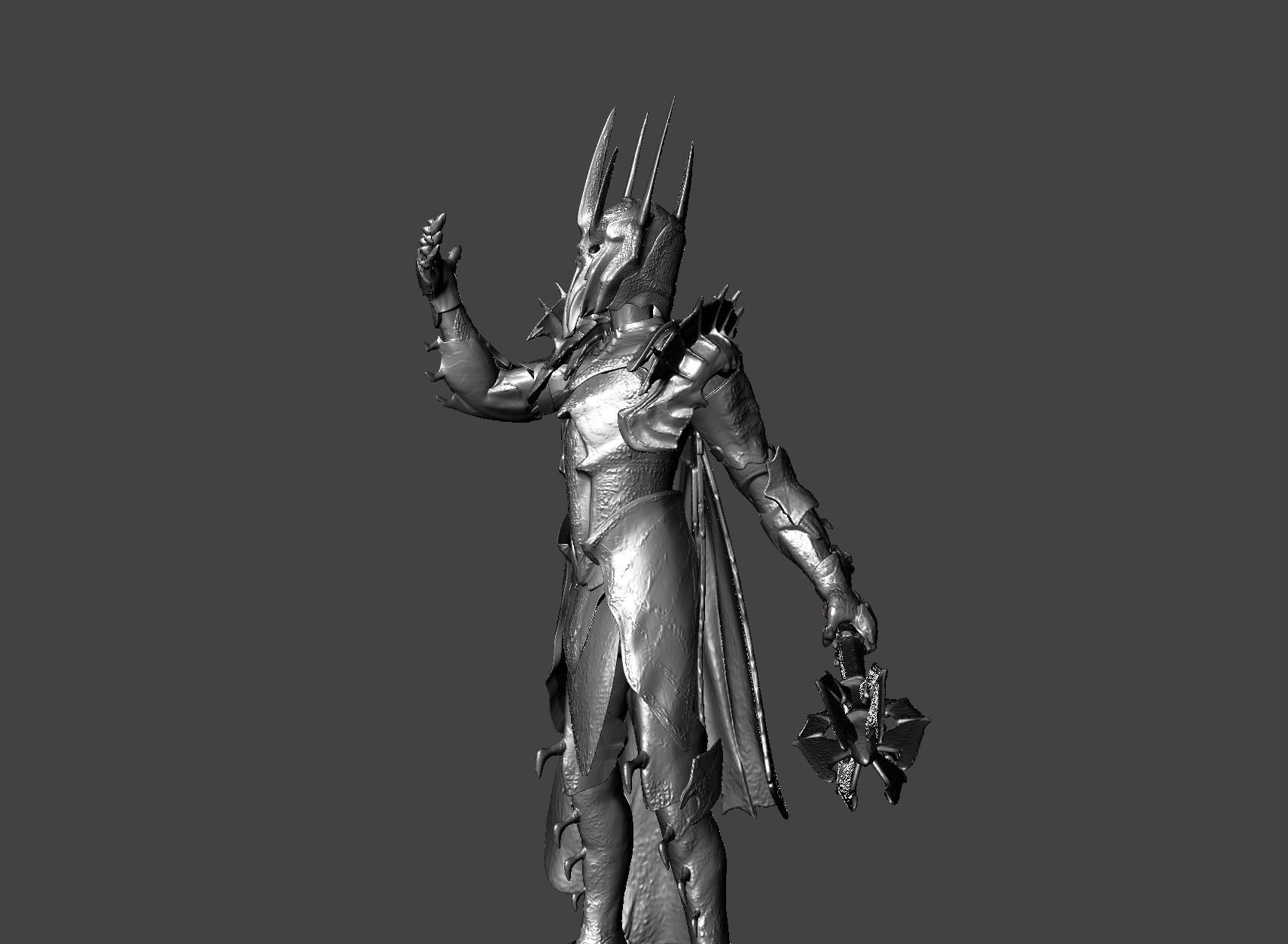 SAURON THE DARK LORD LOTR LORD OF THE RINGS HI-POLY STL 3D model 3D ...