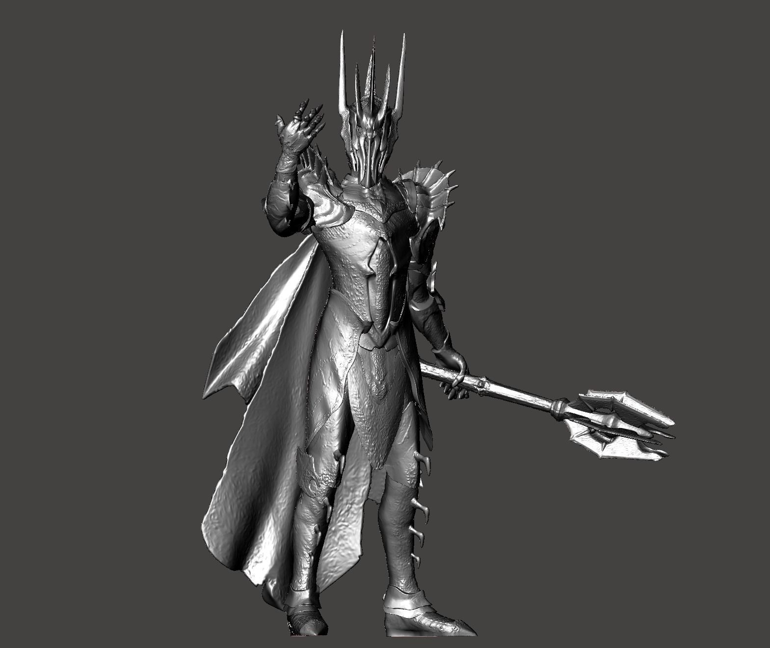 SAURON THE DARK LORD LOTR LORD OF THE RINGS HI-POLY STL 3D model 3D ...